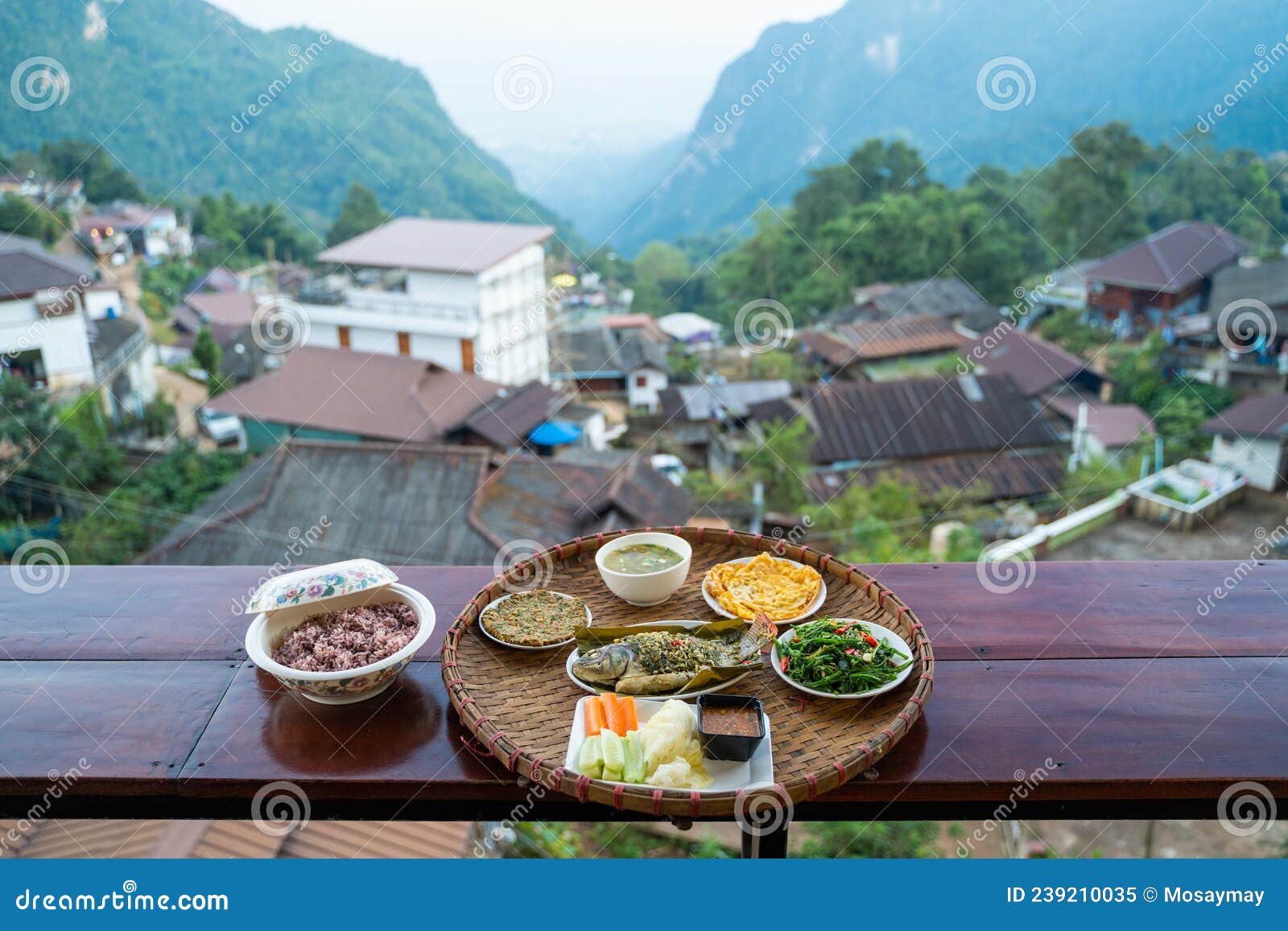 Thai Northern Food Recipe Dinner Set Stock Image - Image of soup, paste ...