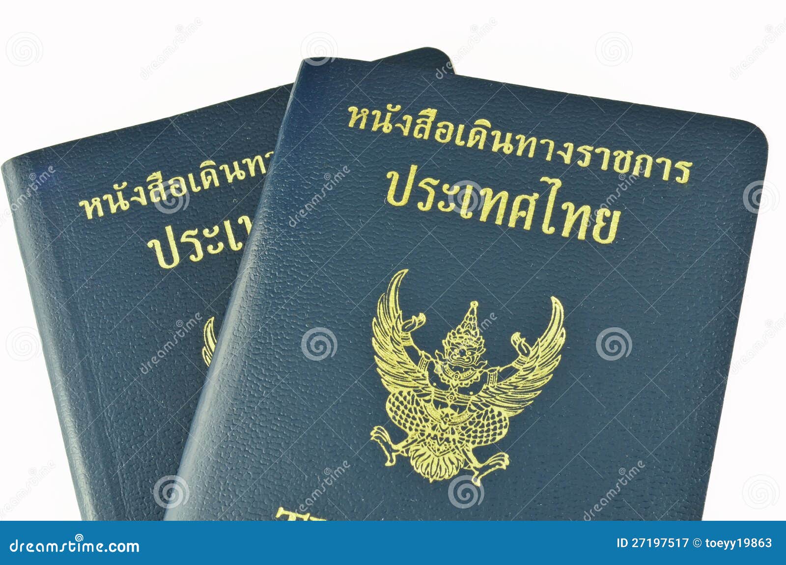 Thai Official Passport Isolated Stock Image - Image of cash, reflected ...