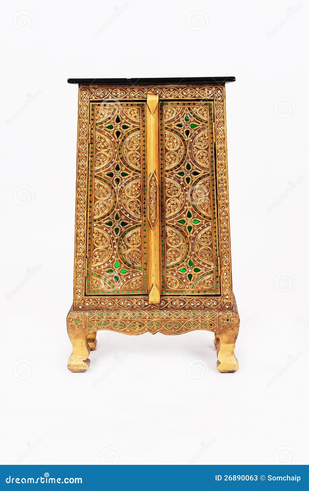 Thai Old Box Design.cabinate Stock Image - Image of antique ...
