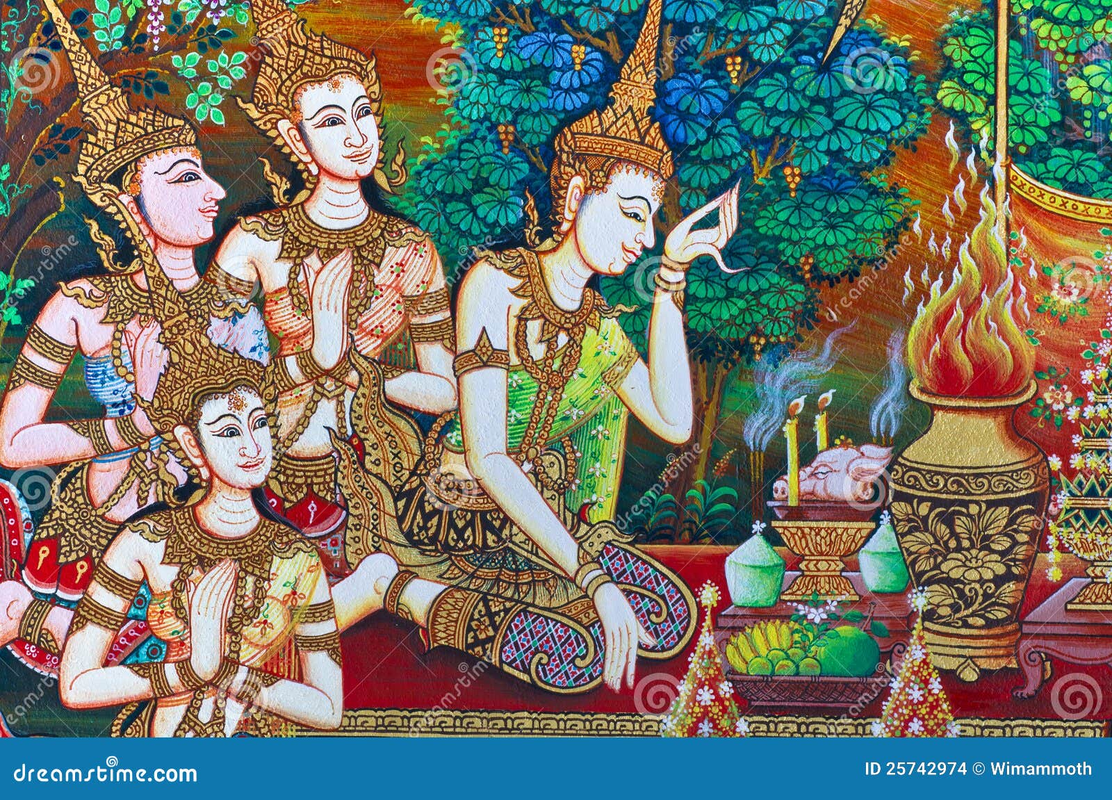 Thai Painting Art Stock Images - Image: 25742974