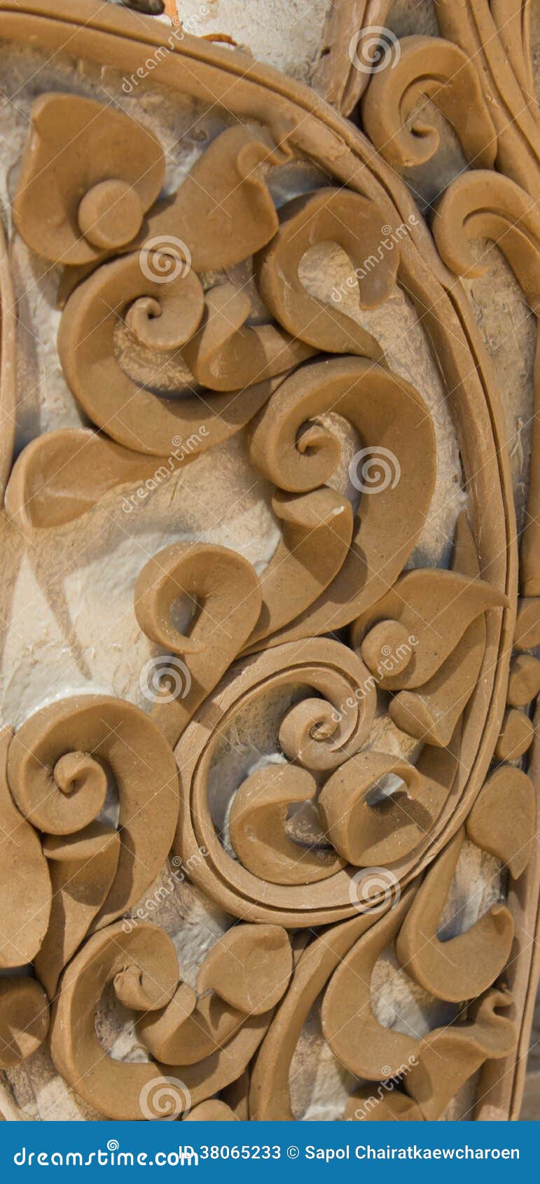 Thai Pattern Art Light and Shadow Stock Image - Image of golden ...