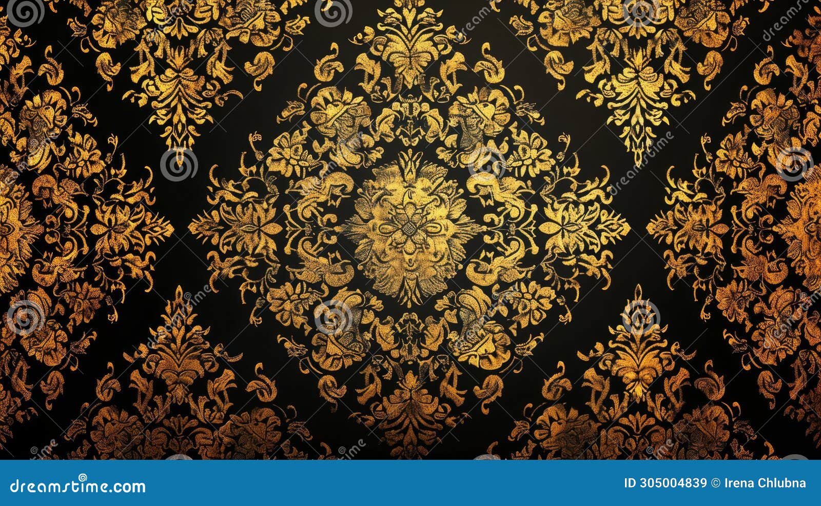 Thai Pattern Blackground, Gold Color Stock Illustration - Illustration ...