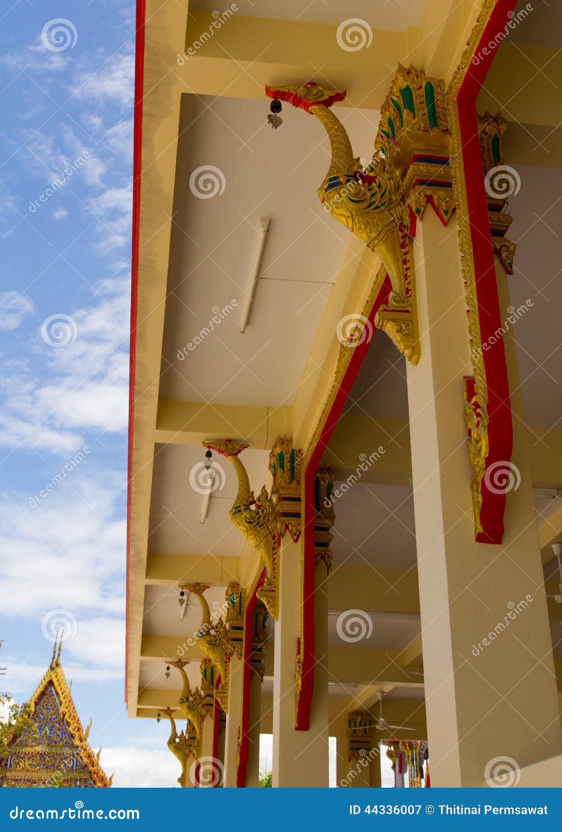 Thai Pattern Design on Wall Stock Image - Image of decor, paint: 44336007