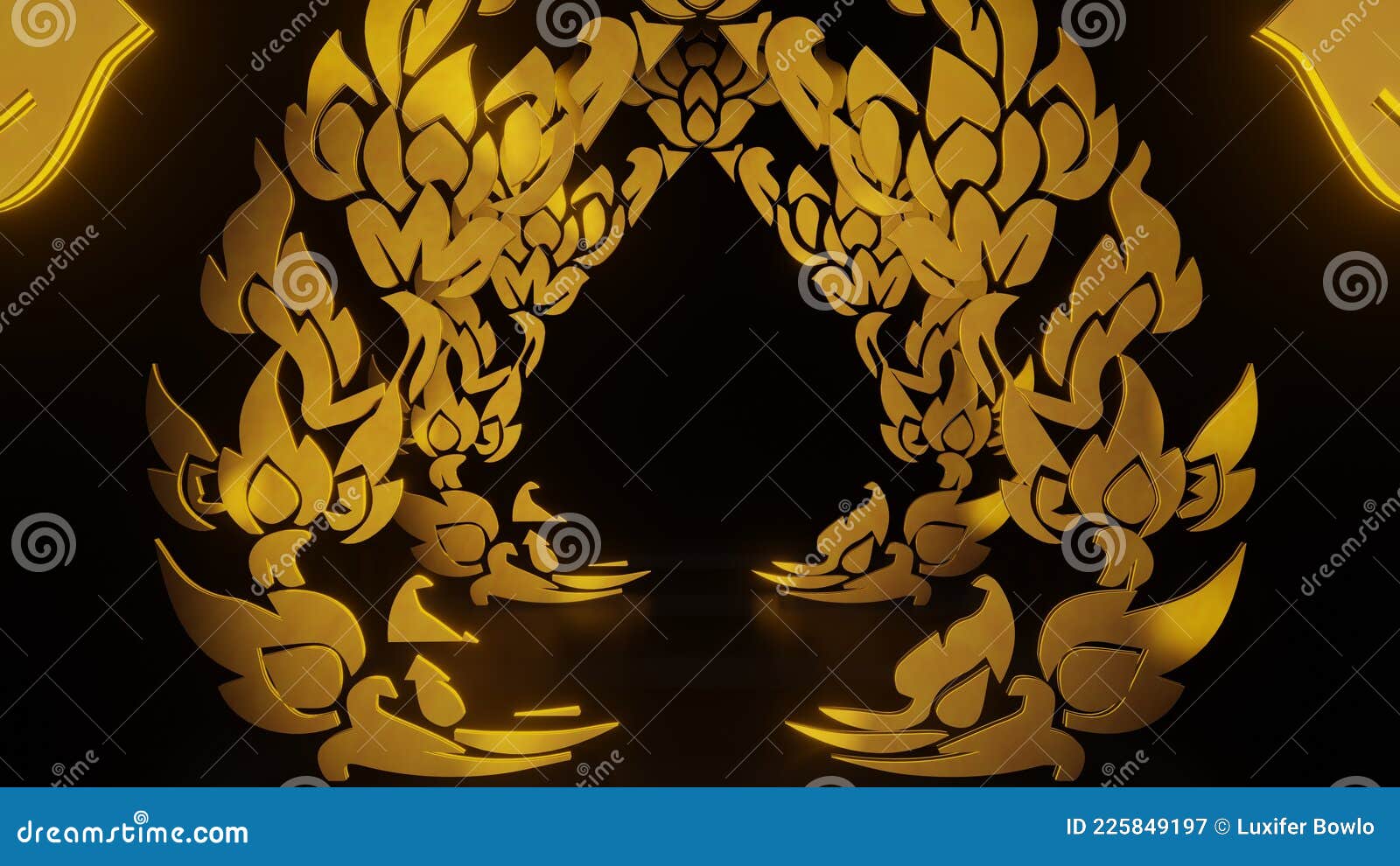 Thai Pattern Frame Modern Design. Stock Illustration - Illustration of ...