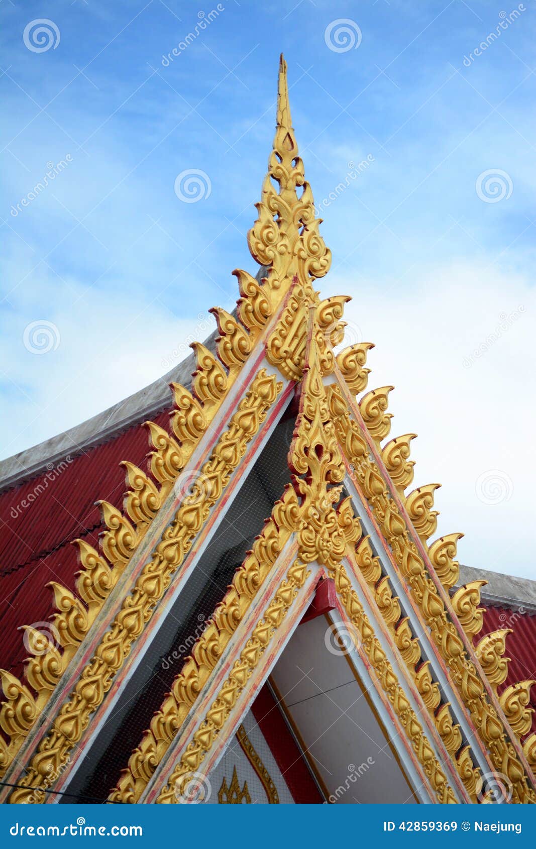 Thai pattern on Gable stock image. Image of kiriwong - 42859369