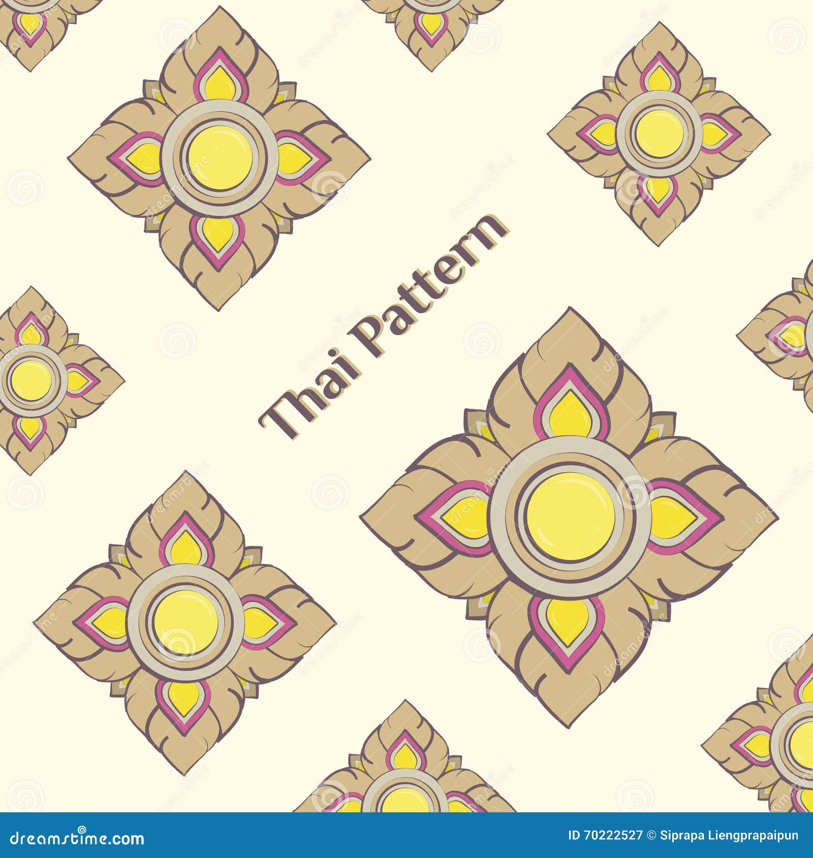 Thai pattern stock vector. Illustration of decorative - 70222527