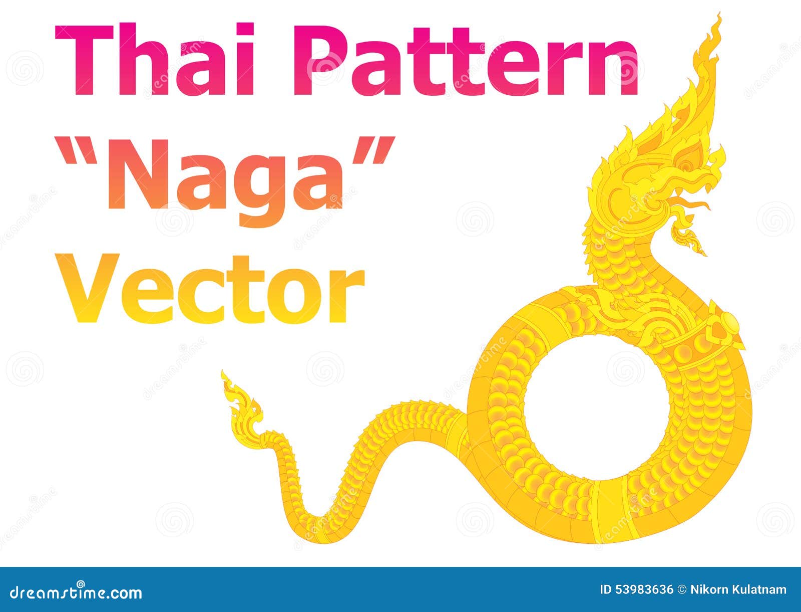 Thai Pattern Naga Details Vector Stock Vector - Illustration of naga ...