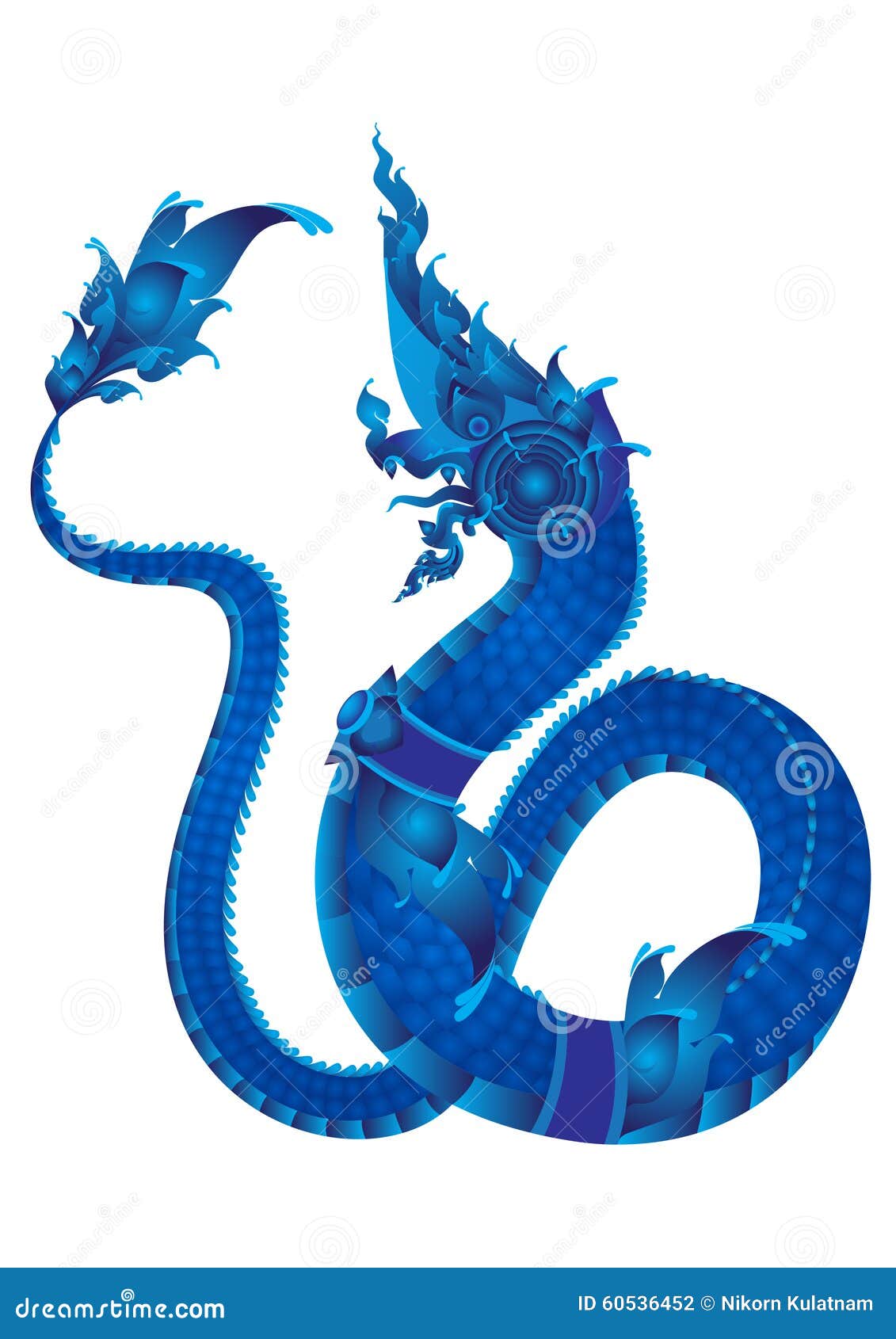 Thai Pattern Naga Details Vector Stock Vector - Illustration of dragon ...