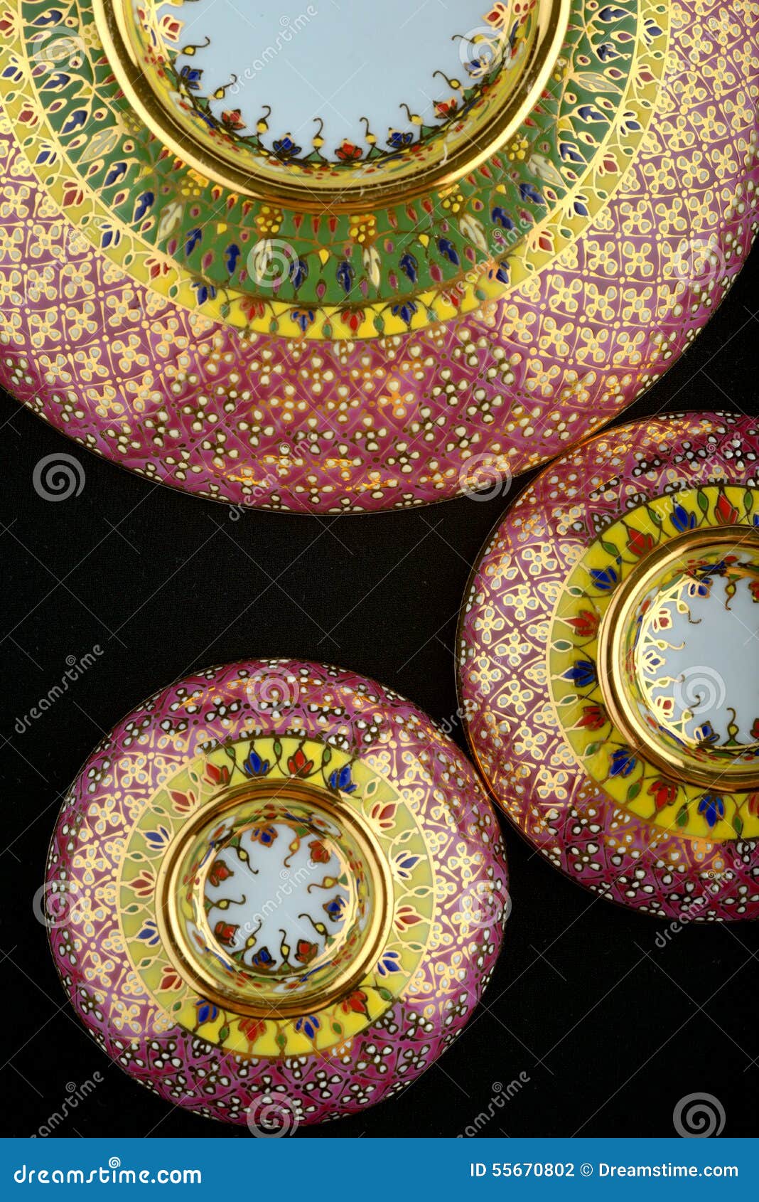 Thai Pattern Porcelain Pink Stock Photo - Image of porcelain ...