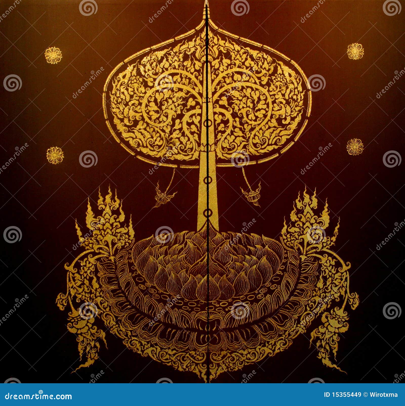 Thai pattern on silk stock image. Image of knitted, pattern - 15355449