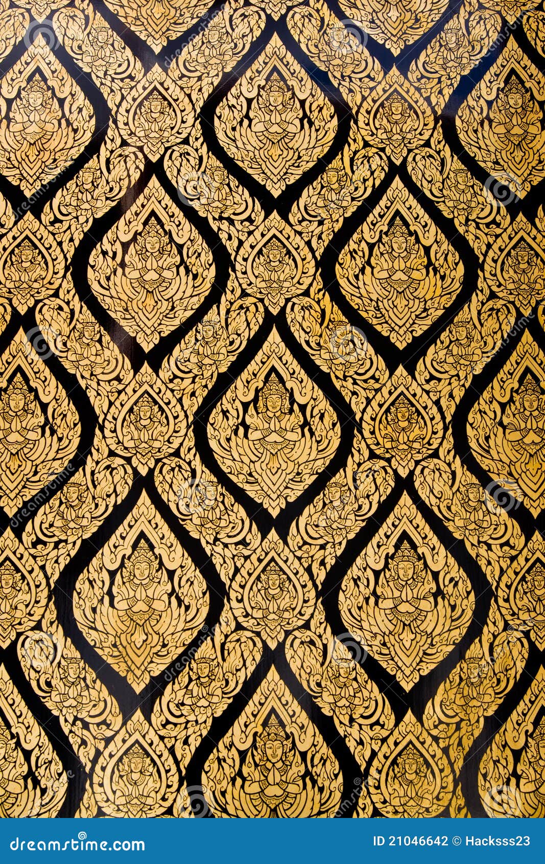 Thai Pattern Style on Church Wall Stock Photo - Image of asia, asian ...