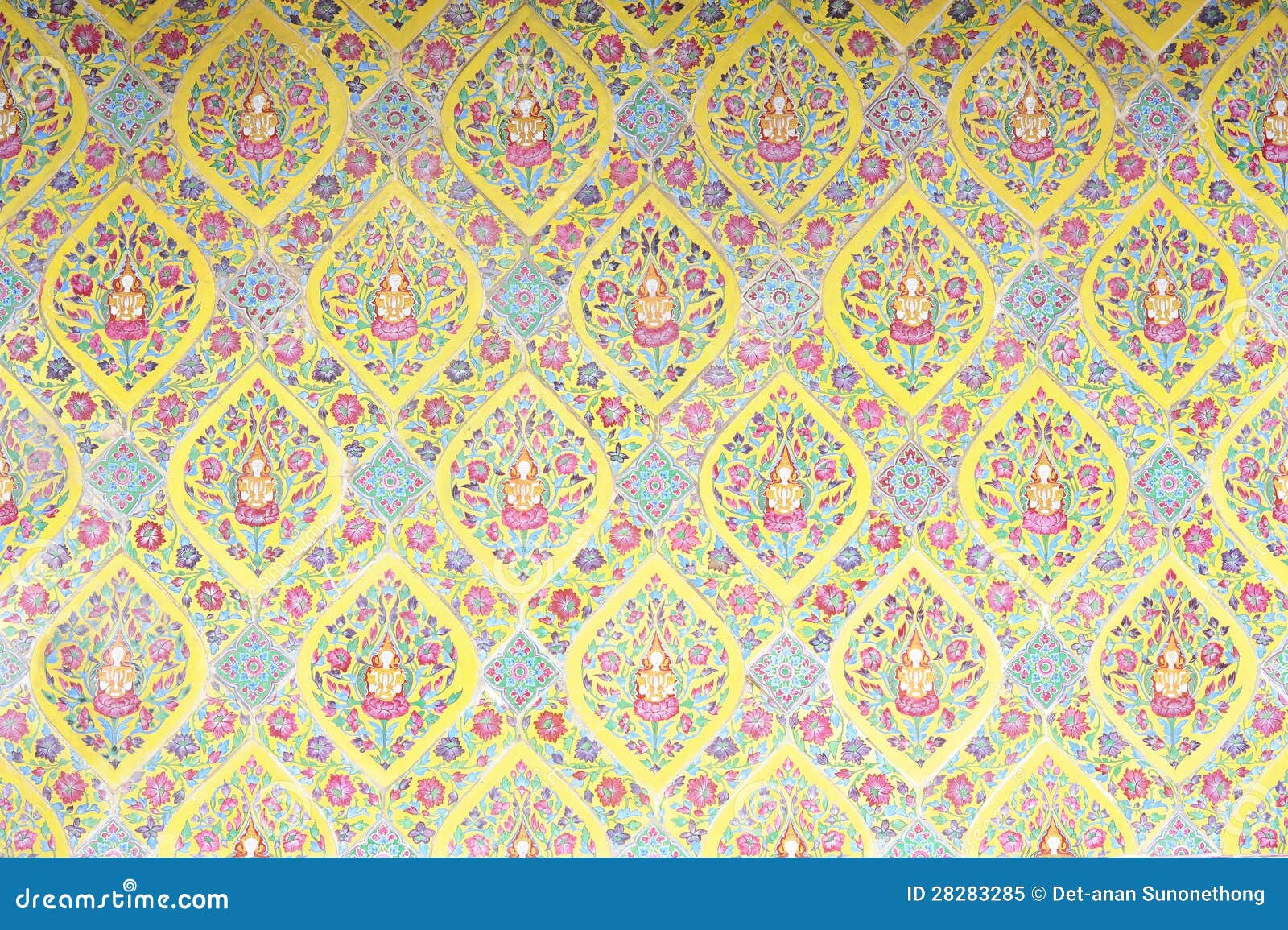 Thai Pattern Is An Art Of Wall Paintings Various Patterns, Beautiful ...
