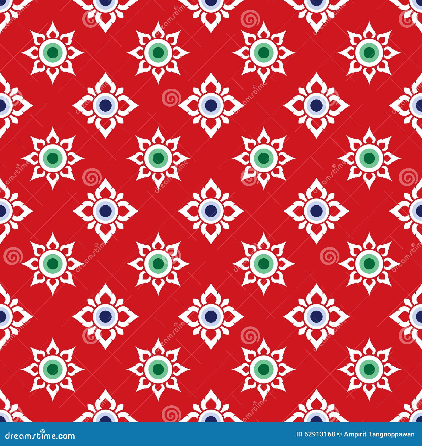 Thai Pattern Wall Painting Laithai Stock Illustrations – 5 Thai Pattern ...