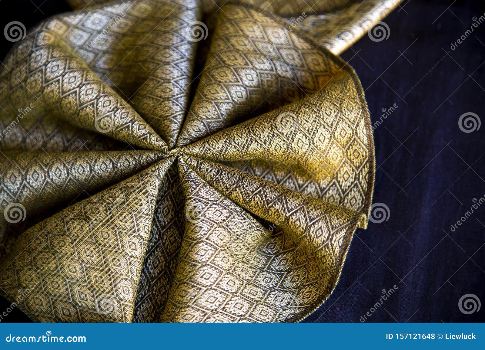 Thai patterned fabric stock photo. Image of material - 157121648
