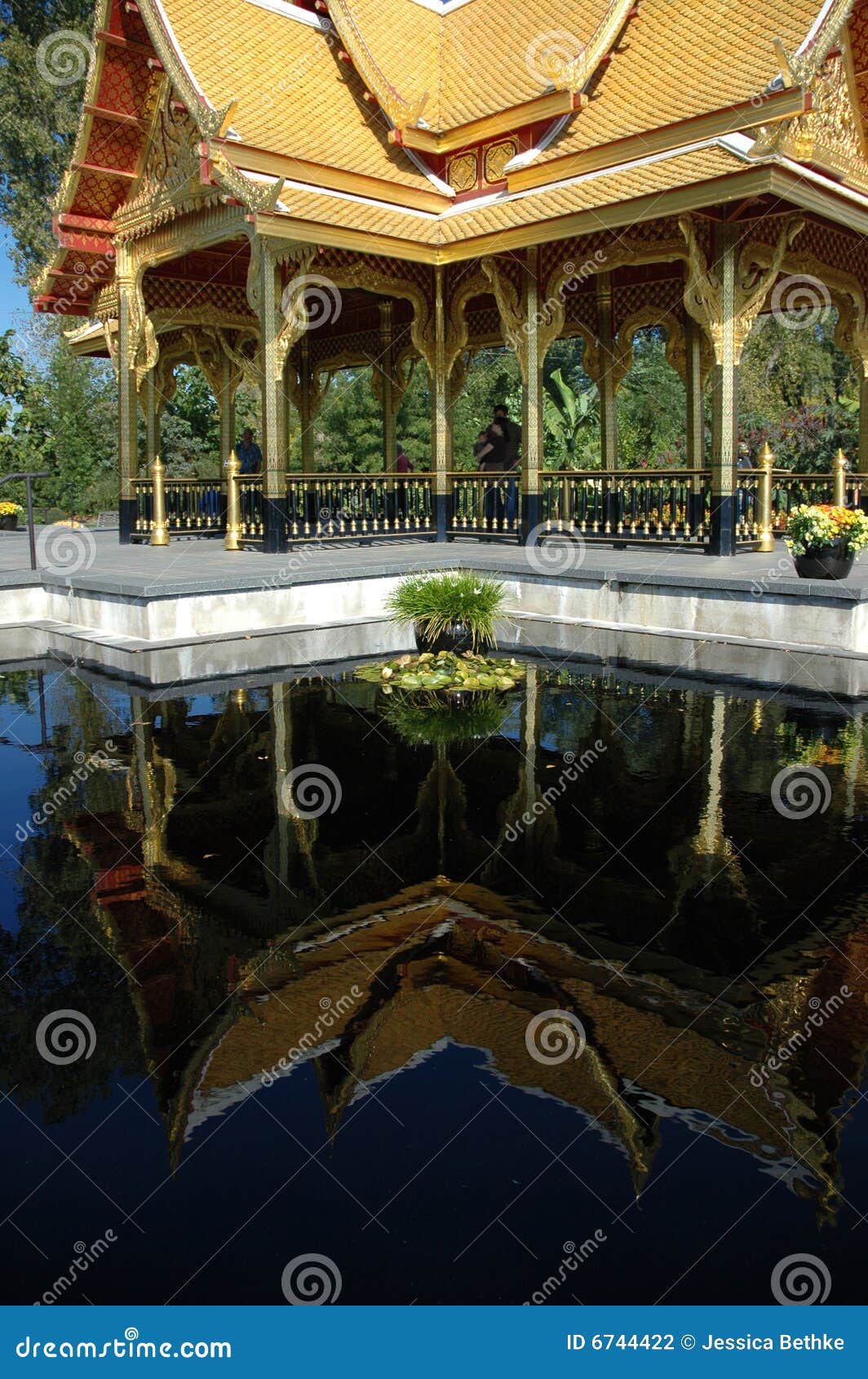 Thai pavilion stock photo. Image of metal, lush, reflect - 6744422