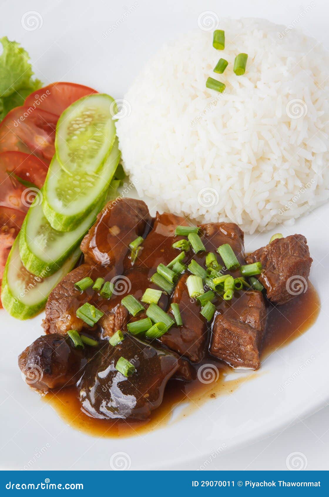 Thai Pork Stew with Steamed Rice Stock Image - Image of cuisine ...
