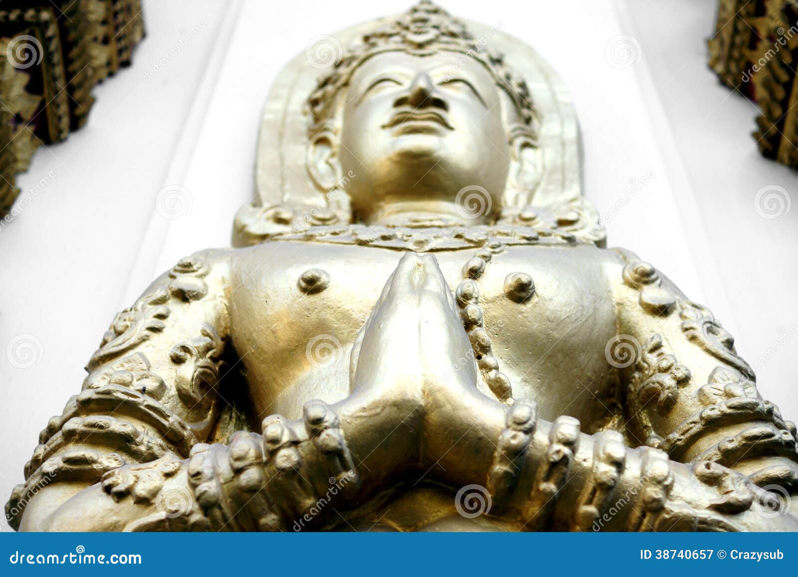 Thai Prayer Statue stock image. Image of female, pray - 38740657