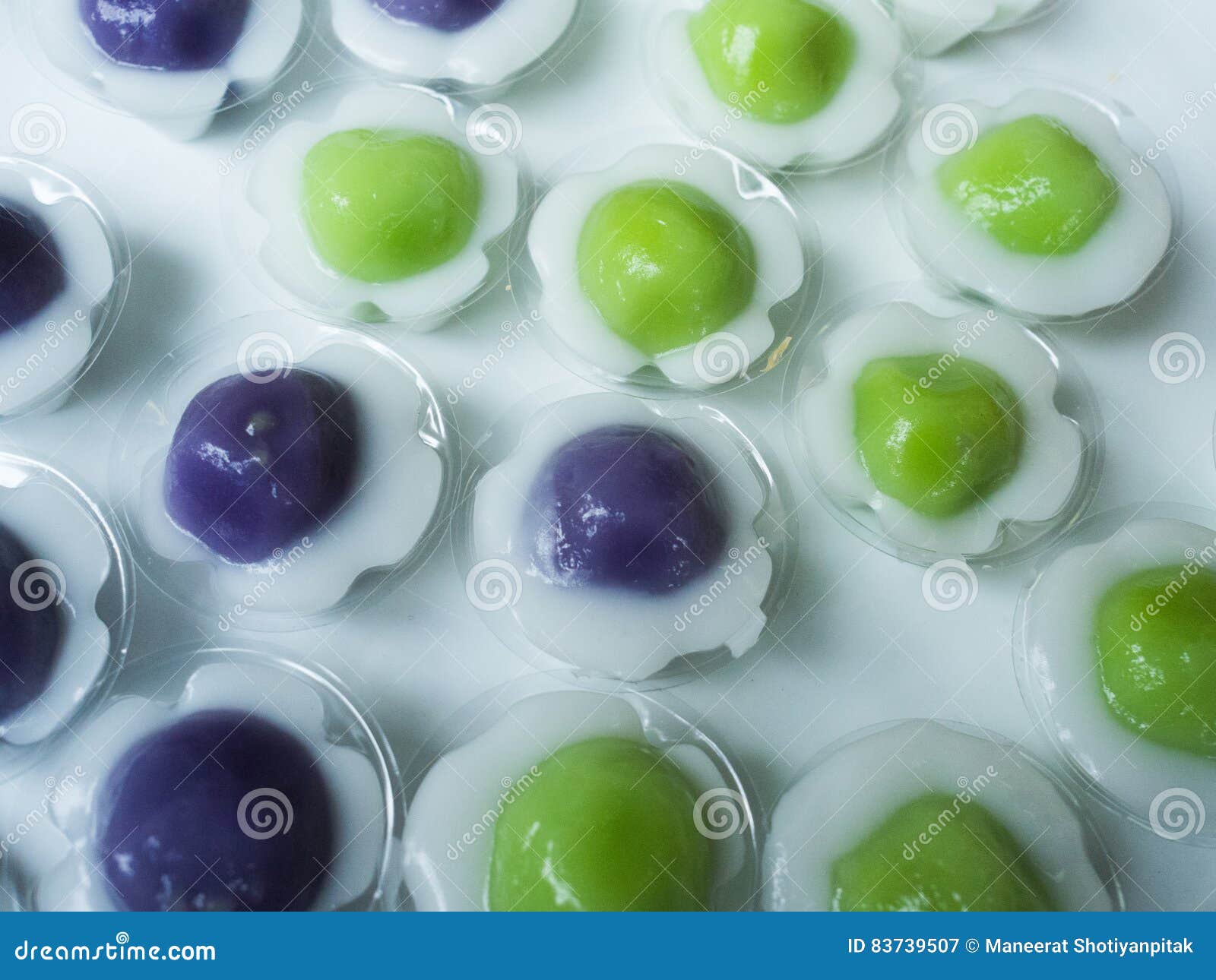 Thai Pudding Khanom Tako, Thai Dessert Stock Image - Image of asia ...