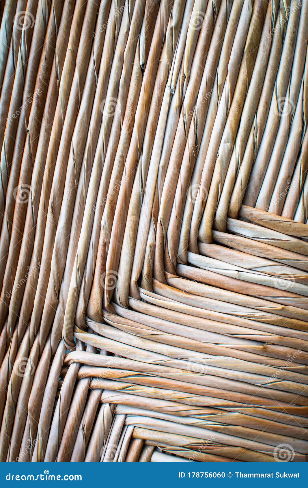 Thai Rattan Weave Pattern, Close Up Stock Photo - Image of basketry ...