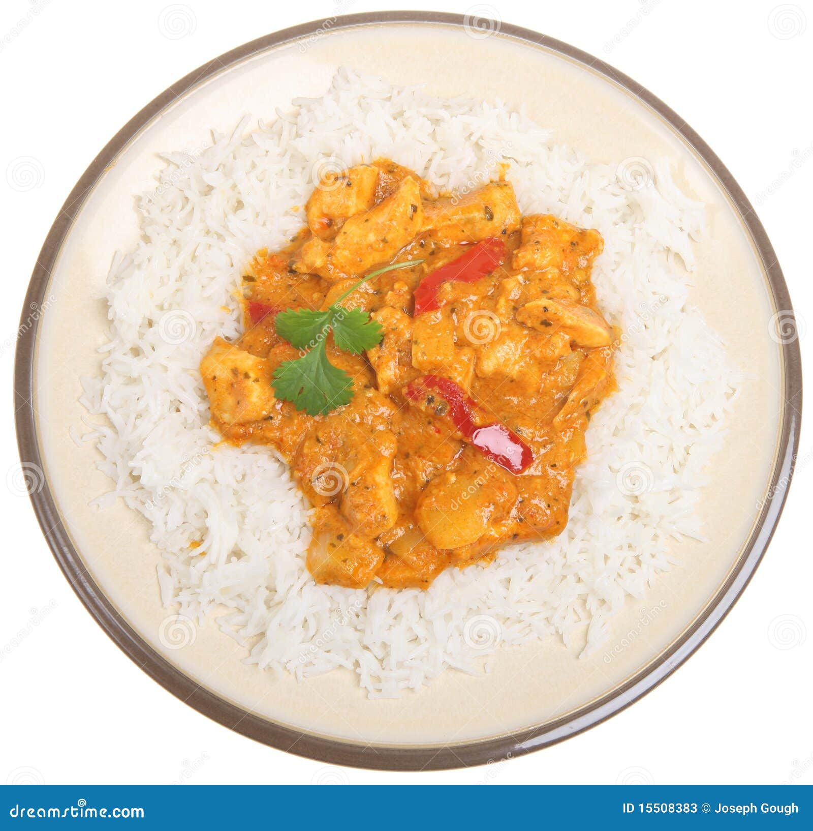 Thai Red Chicken Curry & Rice Stock Image - Image of thai, spicy: 15508383