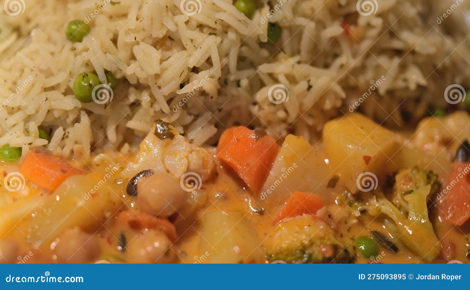 Thai red curry and rice stock image. Image of delicious - 275093895