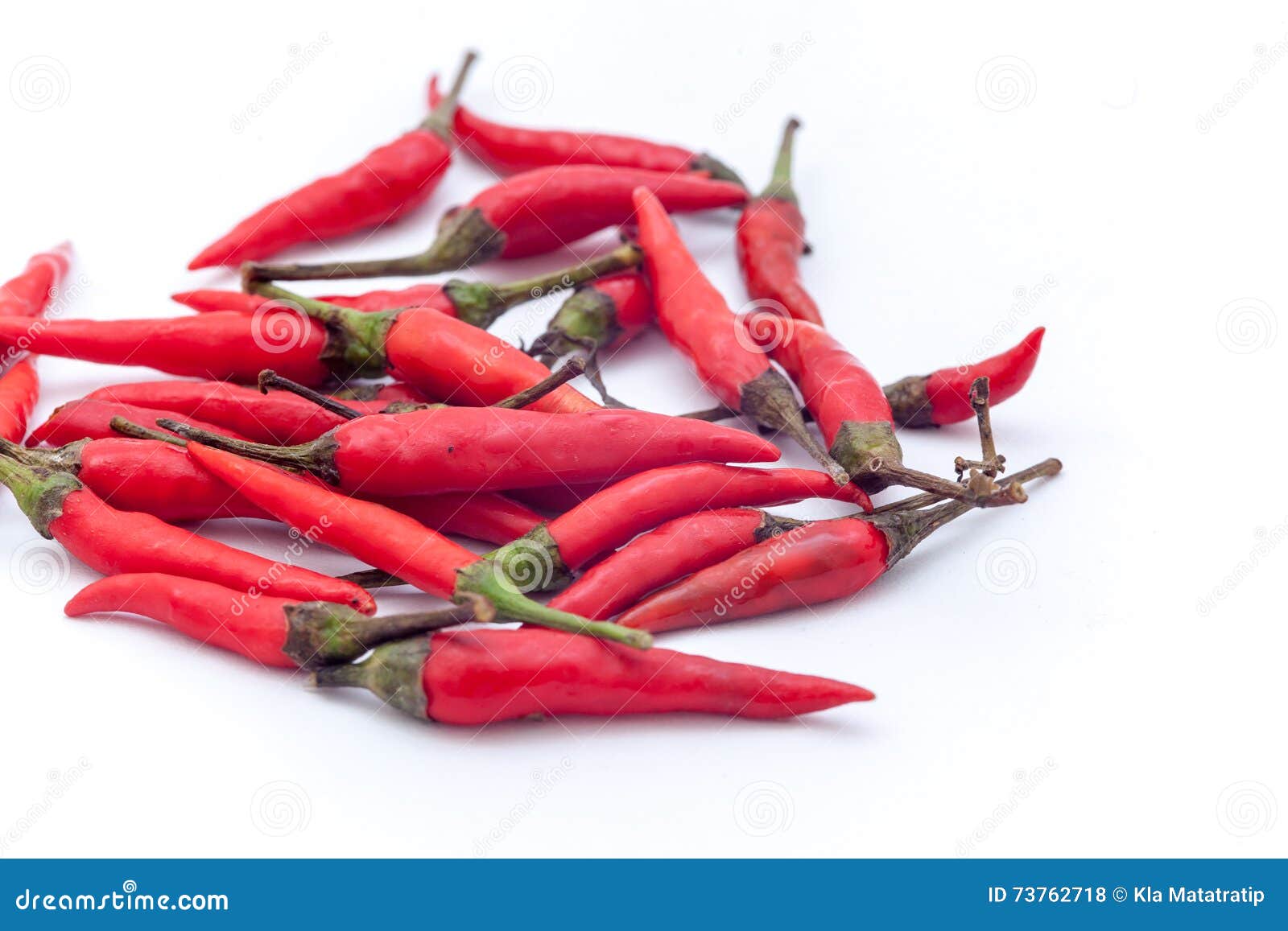 Thai Red Hot Chilli on the White Background, Red Hot Chilli Isolation ...