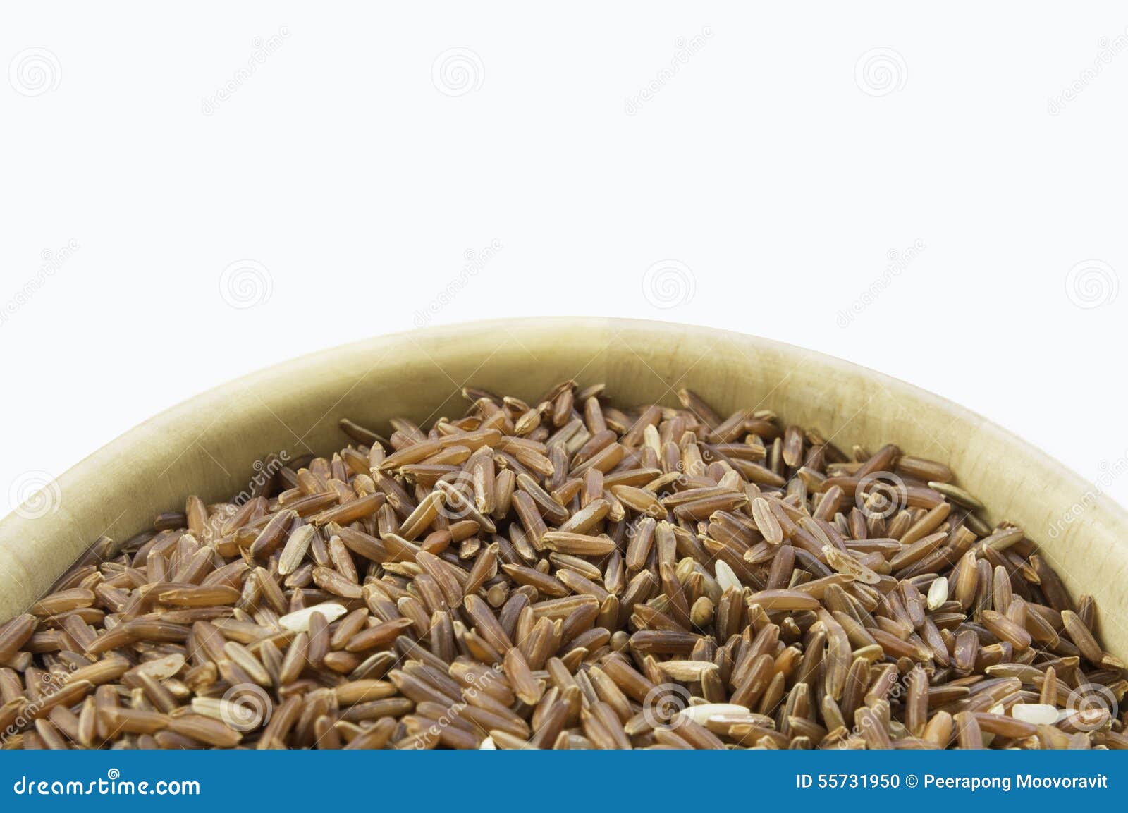 Thai Red Long Grain Jasmine Rice Concept Stock Photo - Image of asian ...