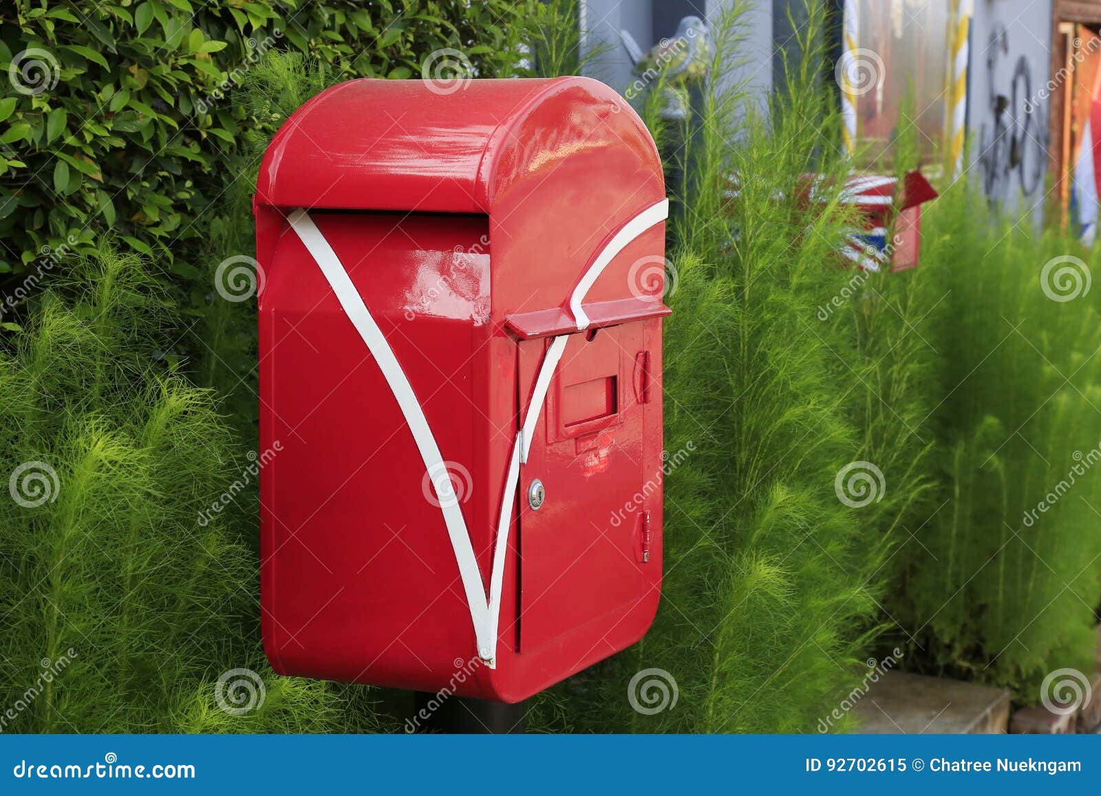 Thai red post box stock image. Image of thailand, post - 92702615