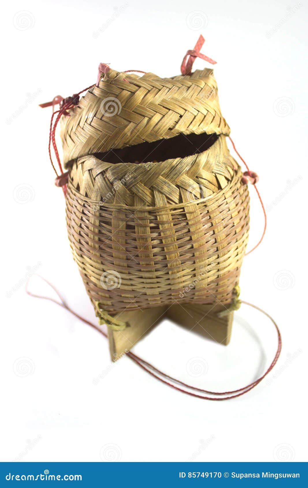 Thai rice box stock photo. Image of rice, traditional - 85749170
