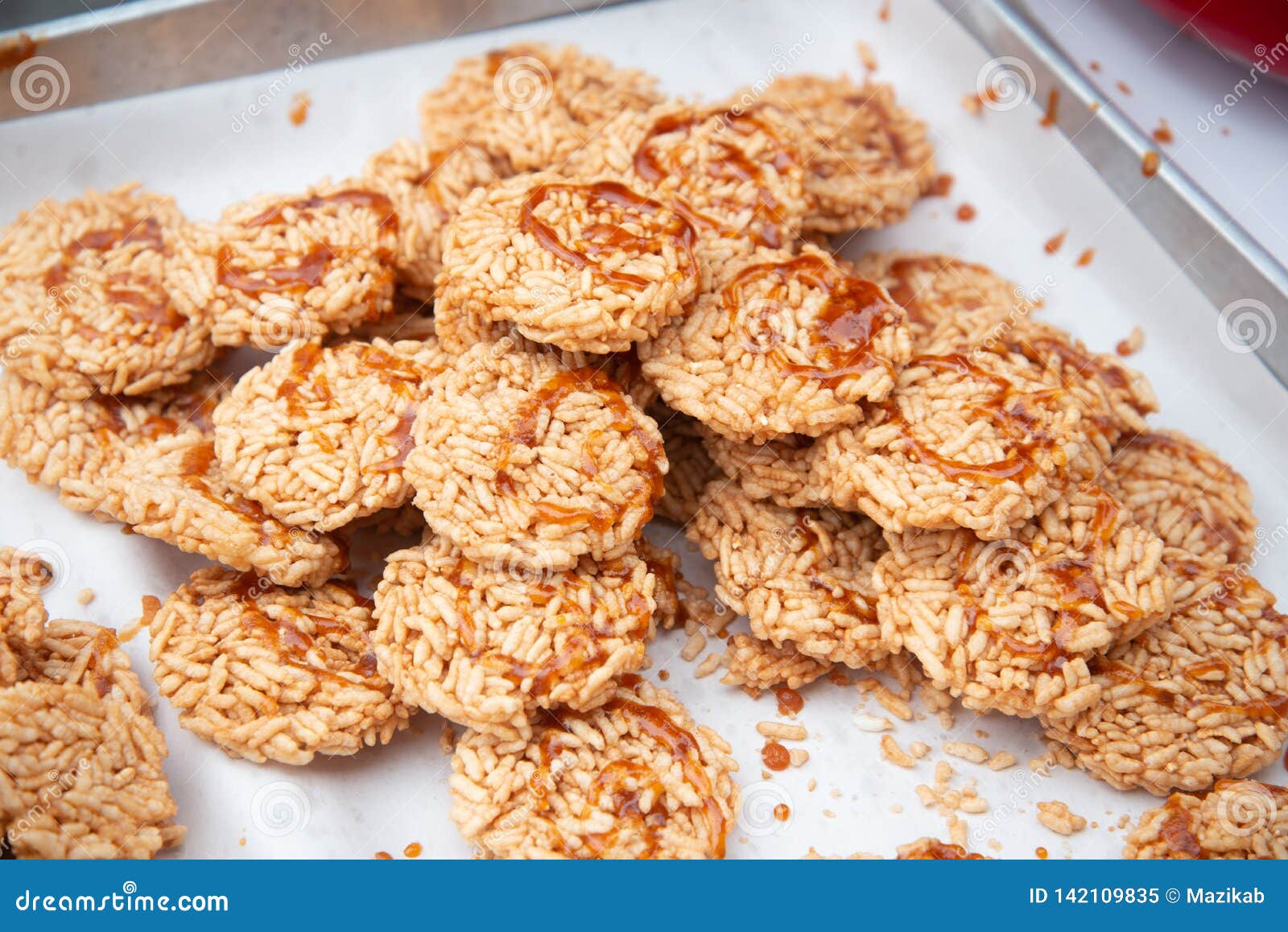 Thai rice cracker stock image. Image of crunchy, party - 142109835