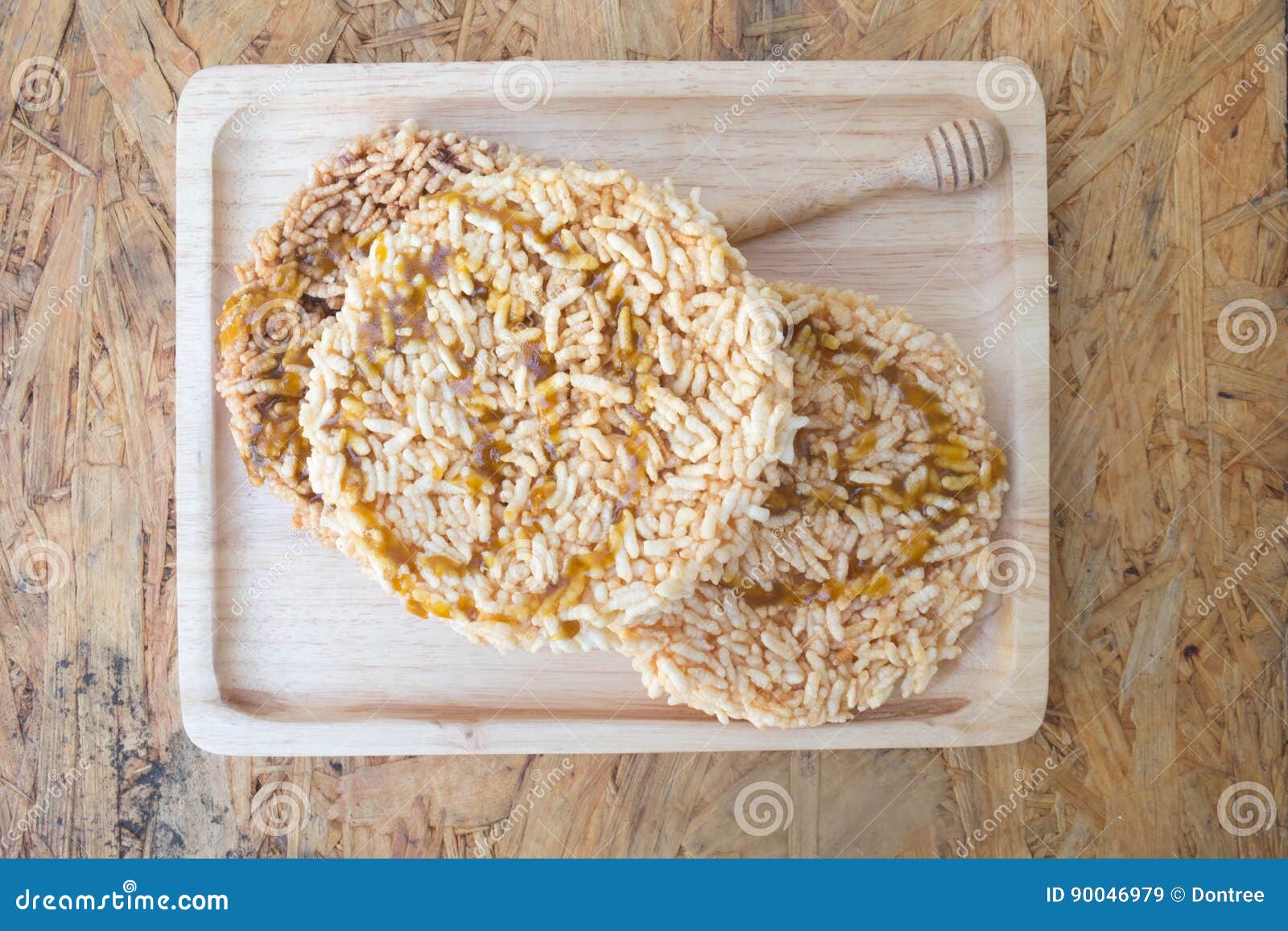 Thai Rice Cracker with Sugar Topping Stock Image - Image of health ...