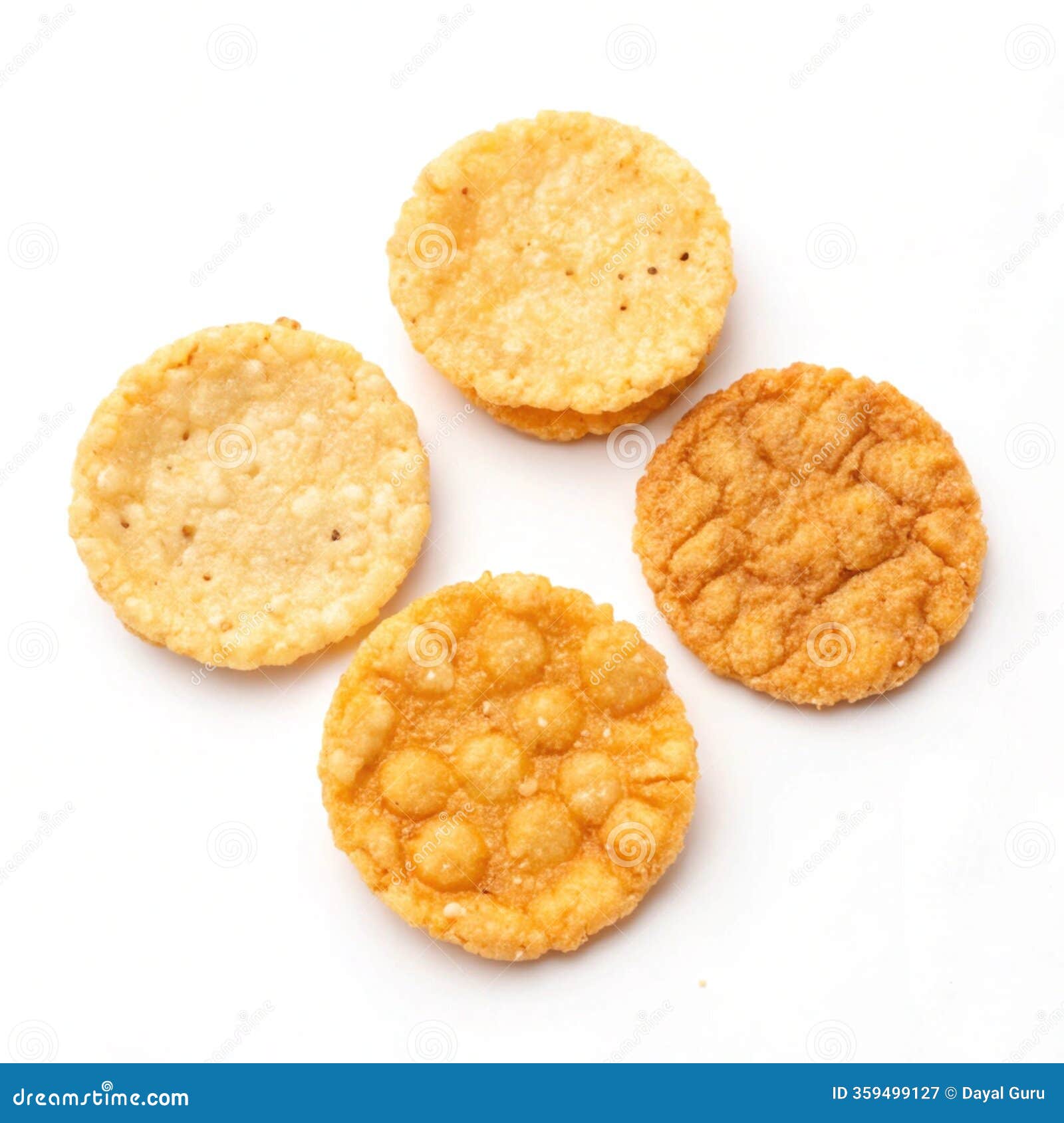 Thai Rice Cracker on White Background Stock Illustration - Illustration ...