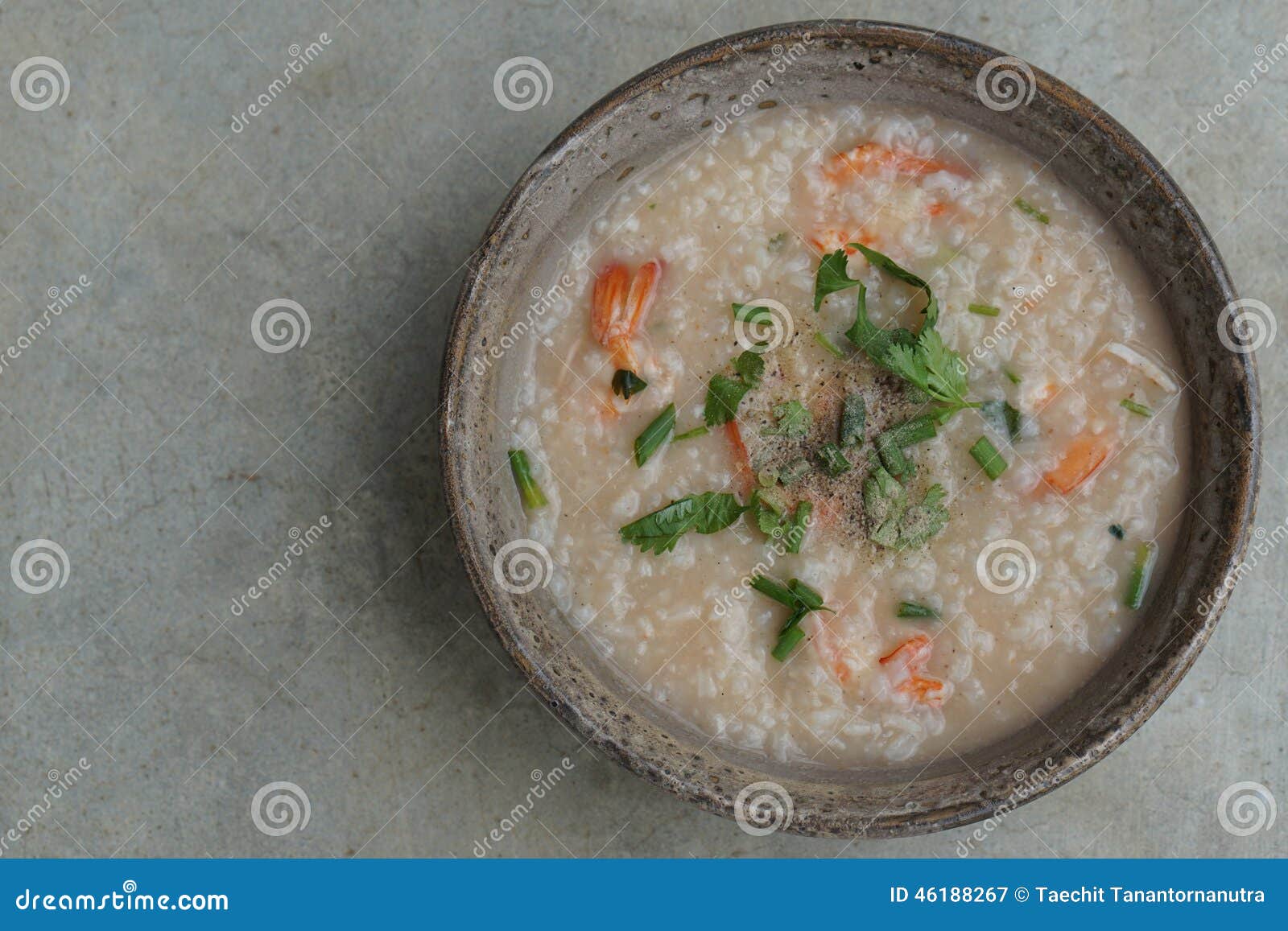 Thai Rice Soup with Shrimp (Khao Tom Goong) 1 Stock Image - Image of ...