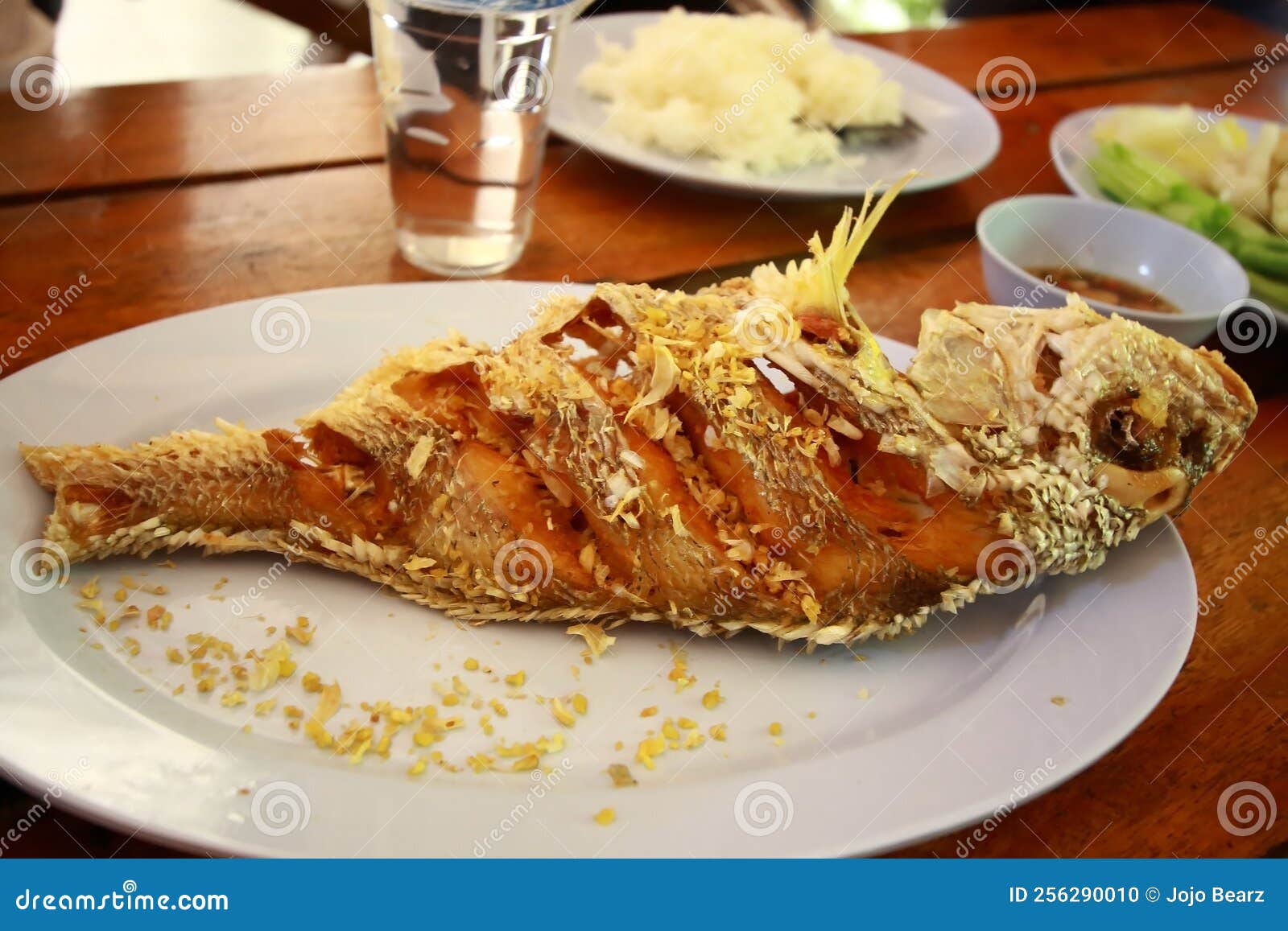 Thai S Style Deep Fired Fish at Restaurant in Similan Island, Thailand ...