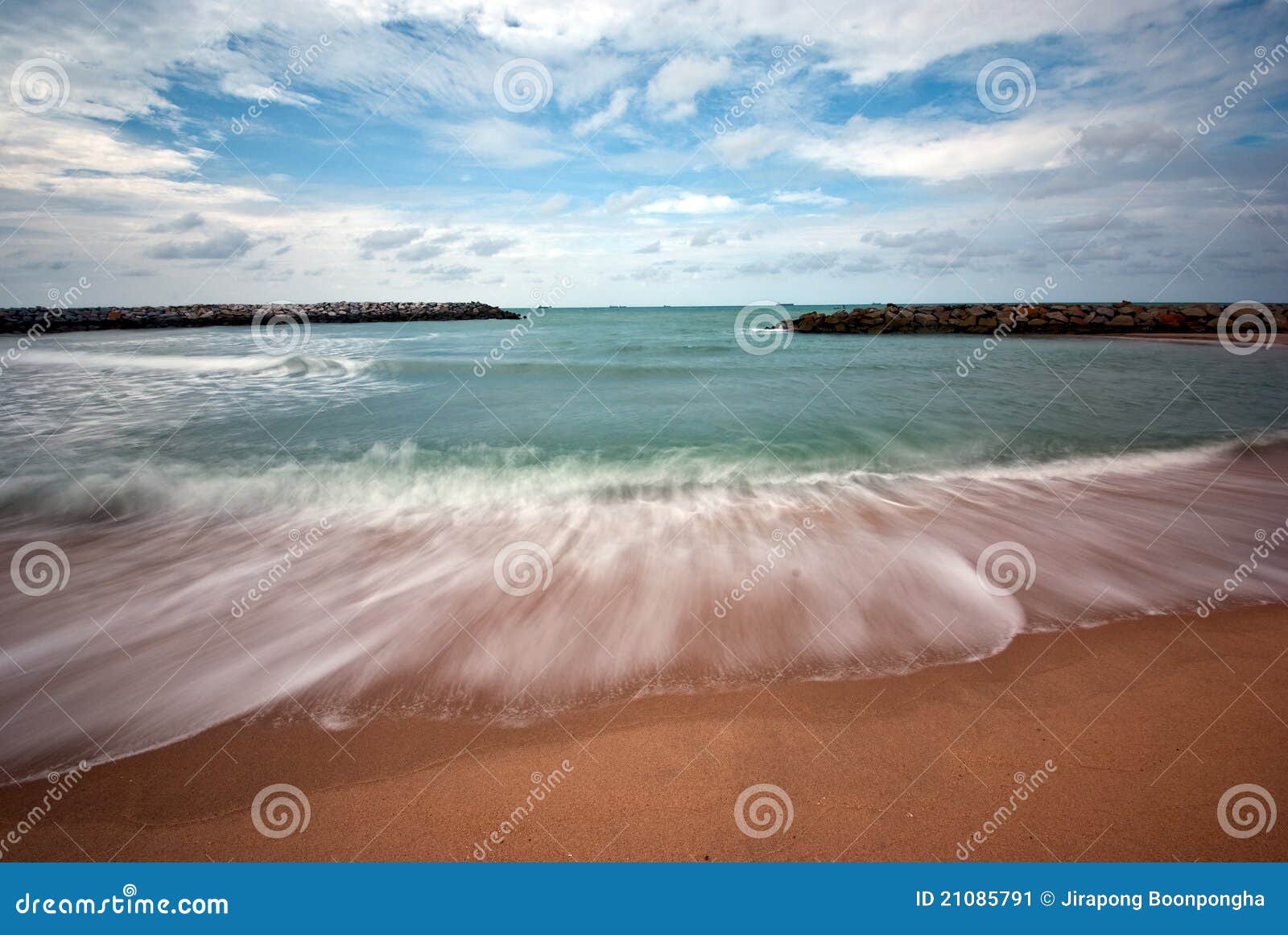 Thai sea stock image. Image of exposure, horizon, blue - 21085791