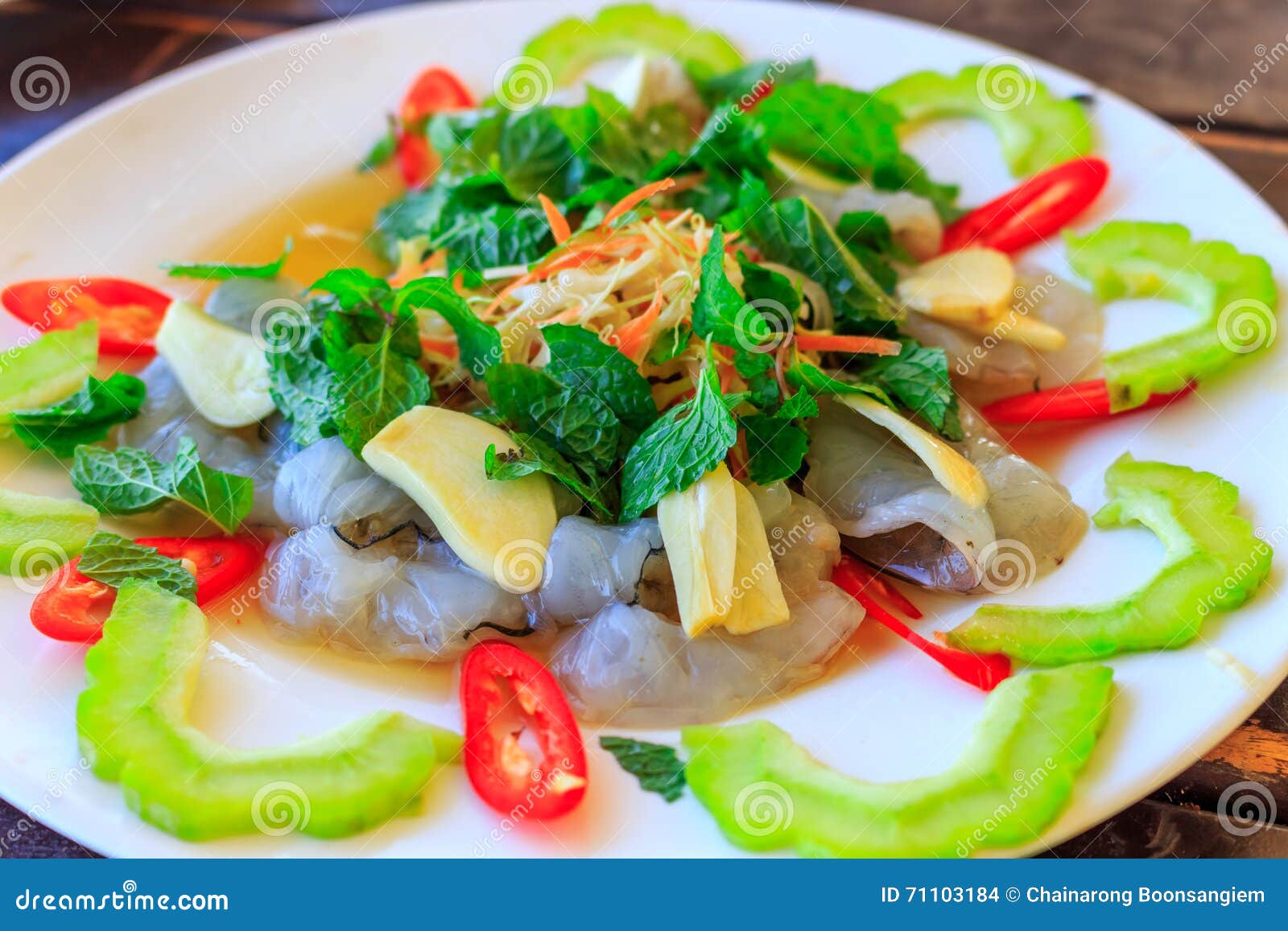 Thai Sea Food stock photo. Image of prawn, food, asia - 71103184