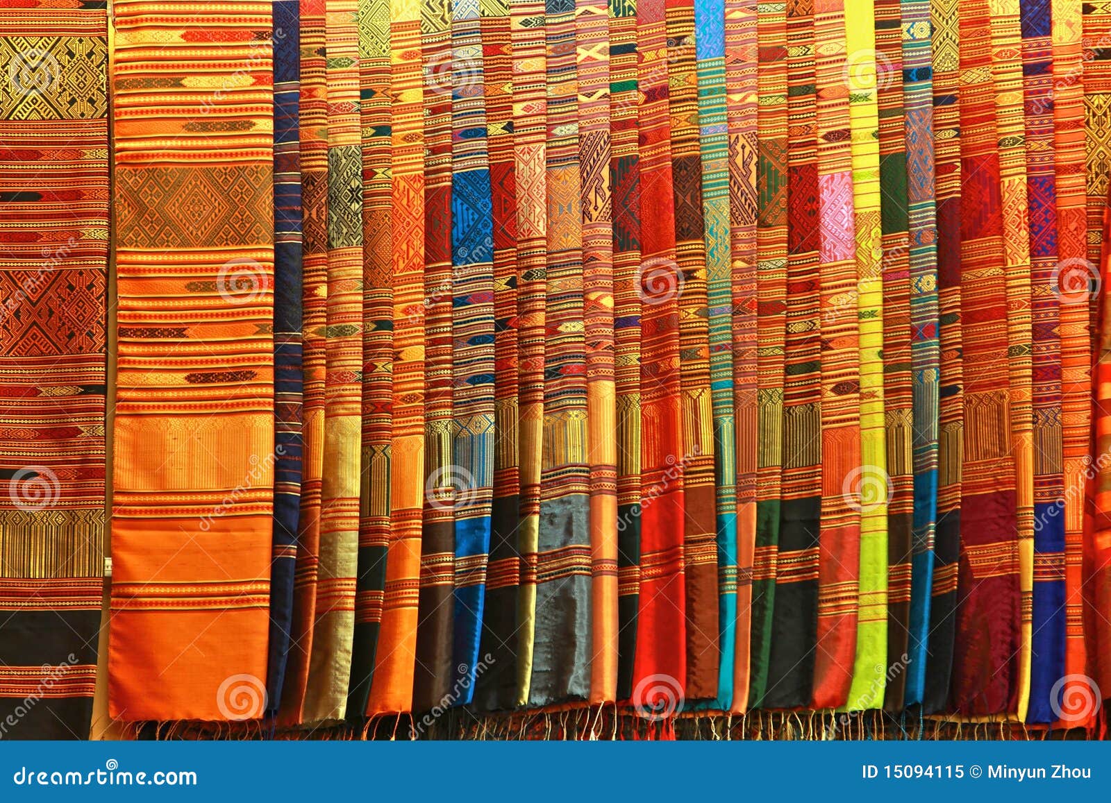 Thai Silk stock image. Image of colourful, pattern, pretty - 15094115