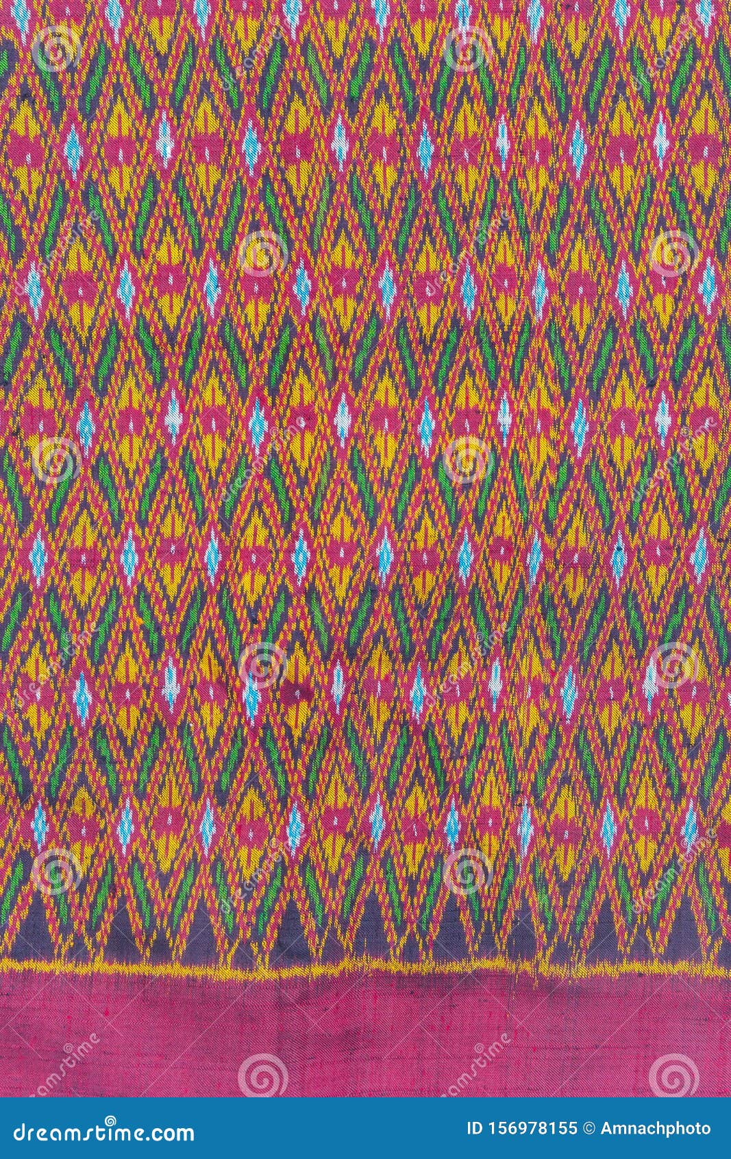 Thai Silk Fabric Pattern Background Stock Image - Image of material ...