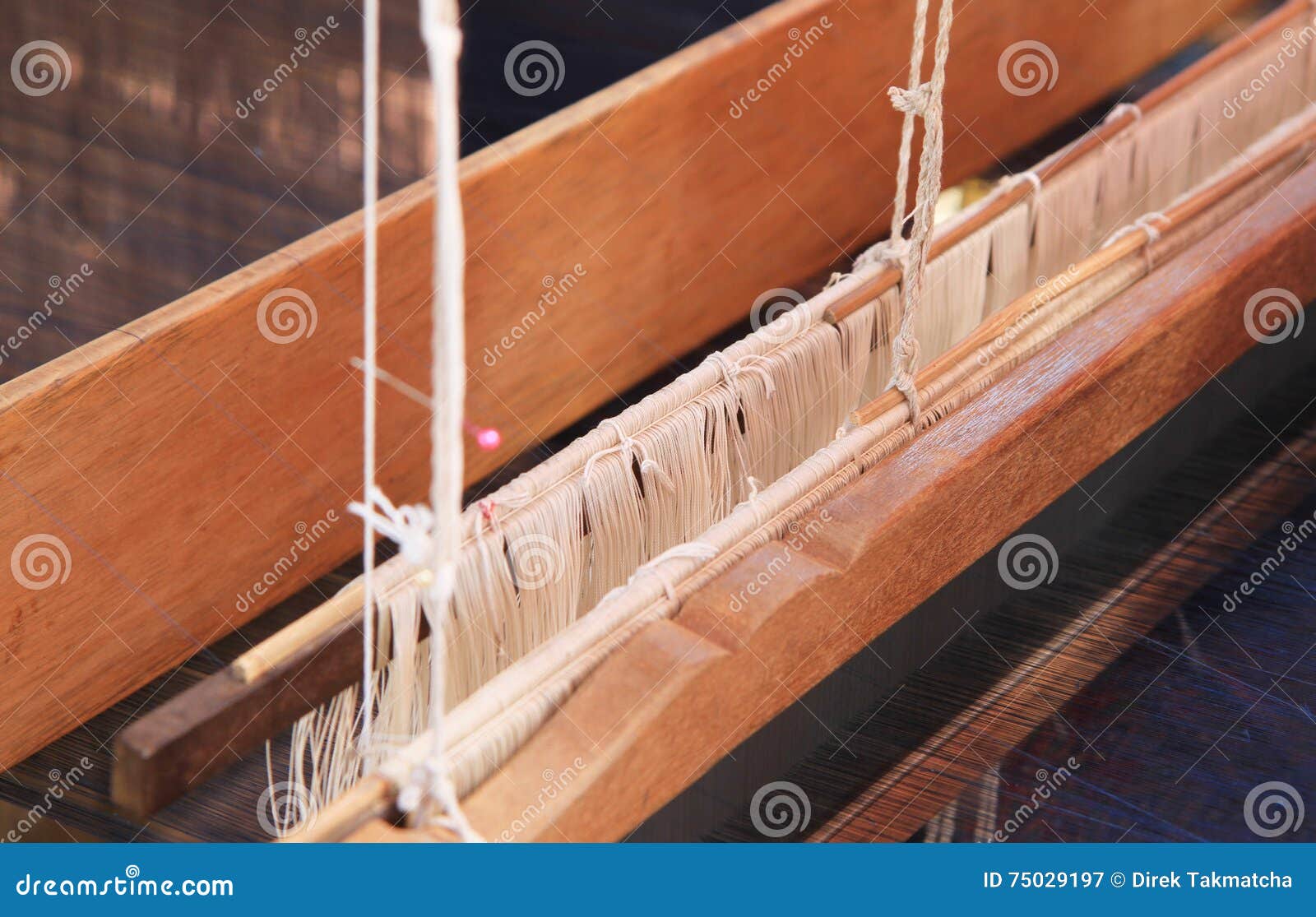 Thai silk on the loom stock image. Image of craft, luxury - 75029197