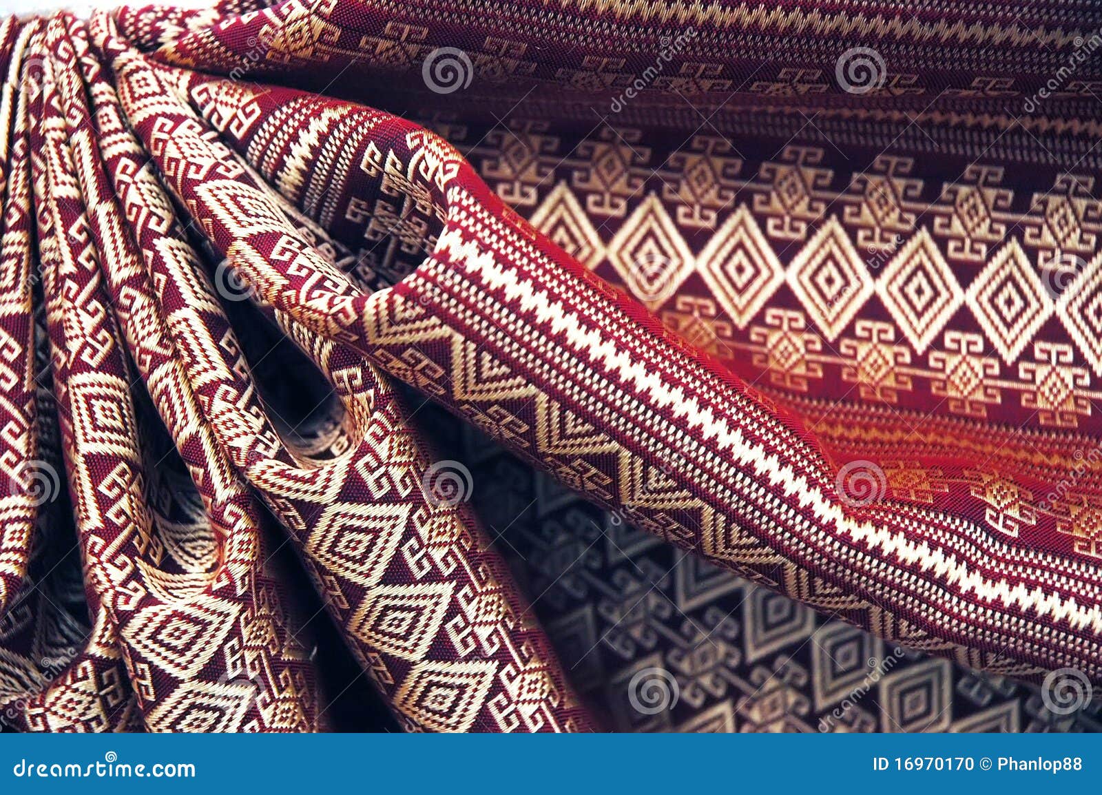 Thai Silk pattern stock photo. Image of color, native - 16970170