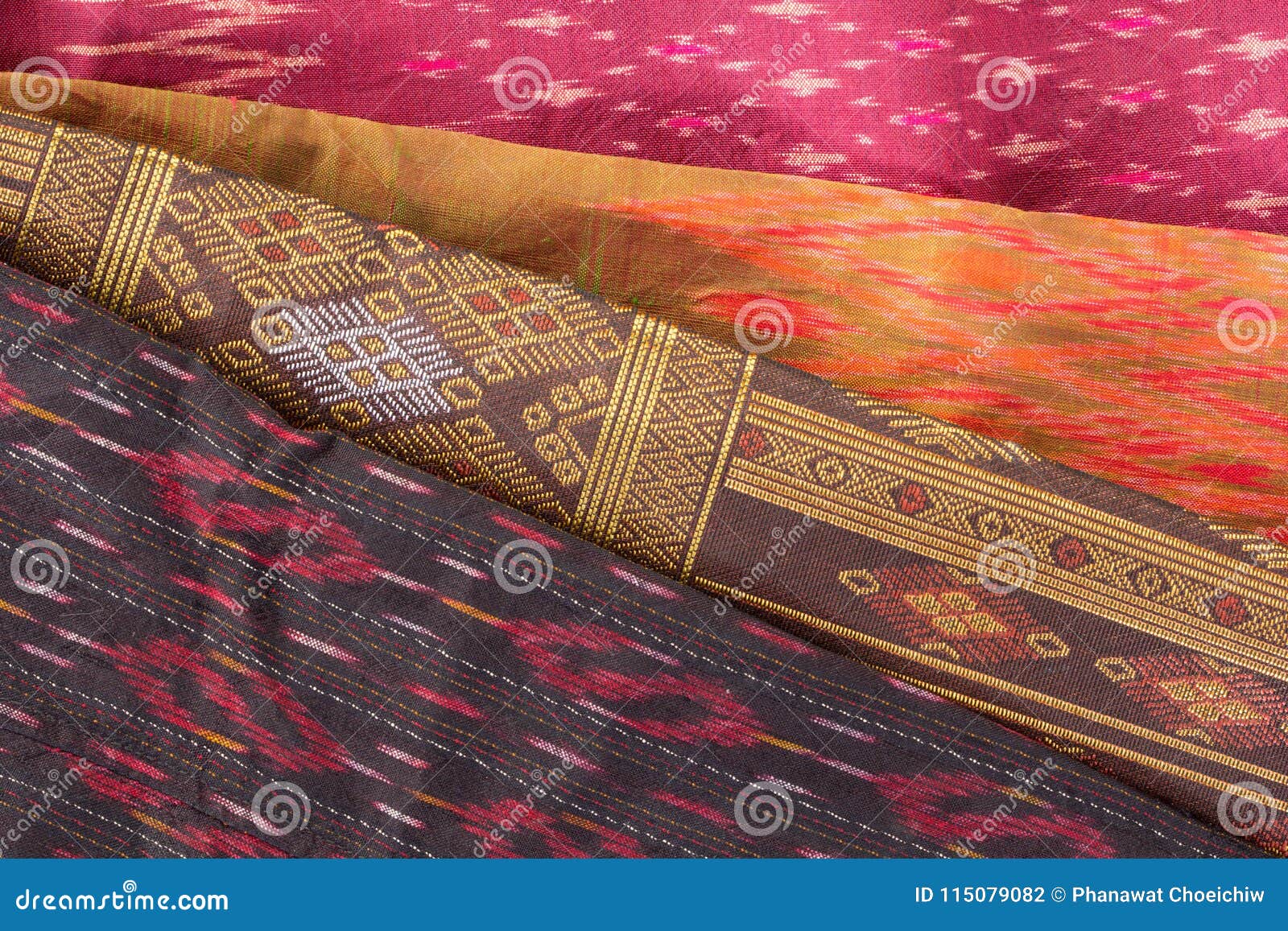 Thai Silk Pattern,Thailand Textile Style Stock Photo - Image of ...