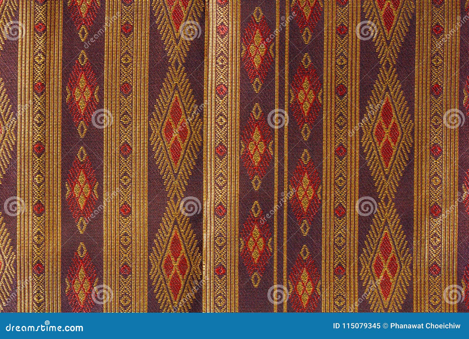 Thai Silk Pattern,Thailand Textile Style Stock Image - Image of culture ...