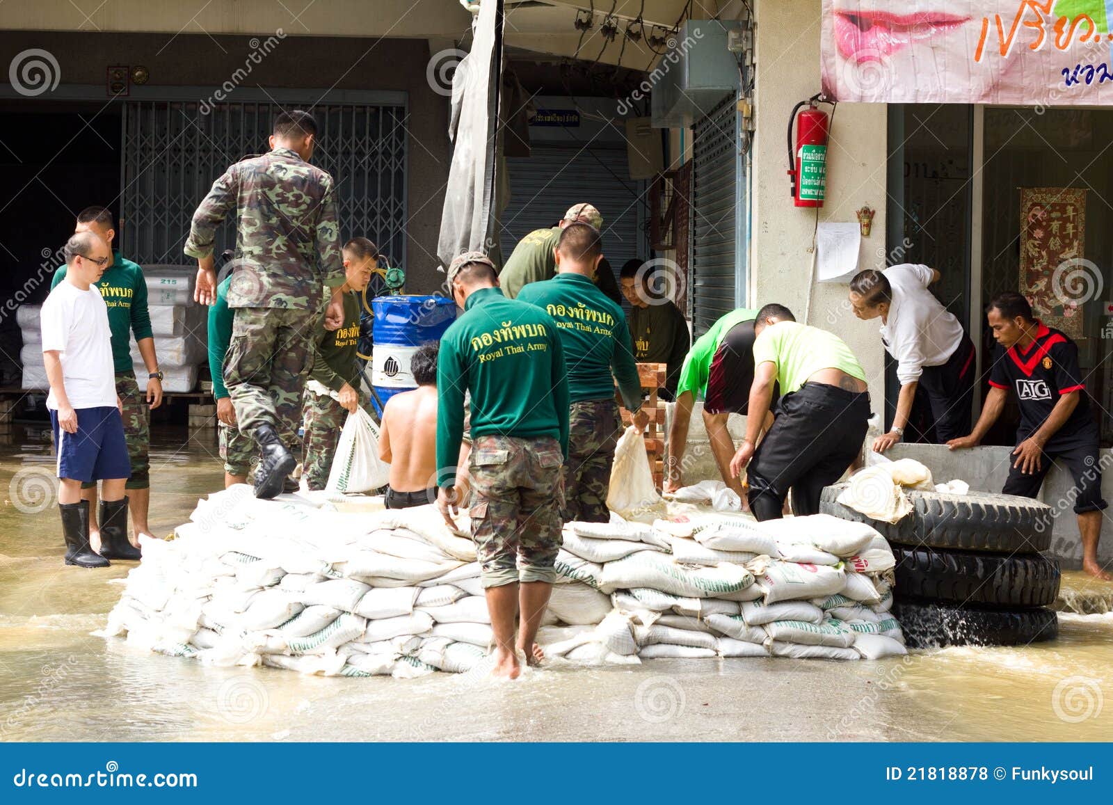 Thai Soldiers are Helping People Editorial Stock Photo - Image of group ...
