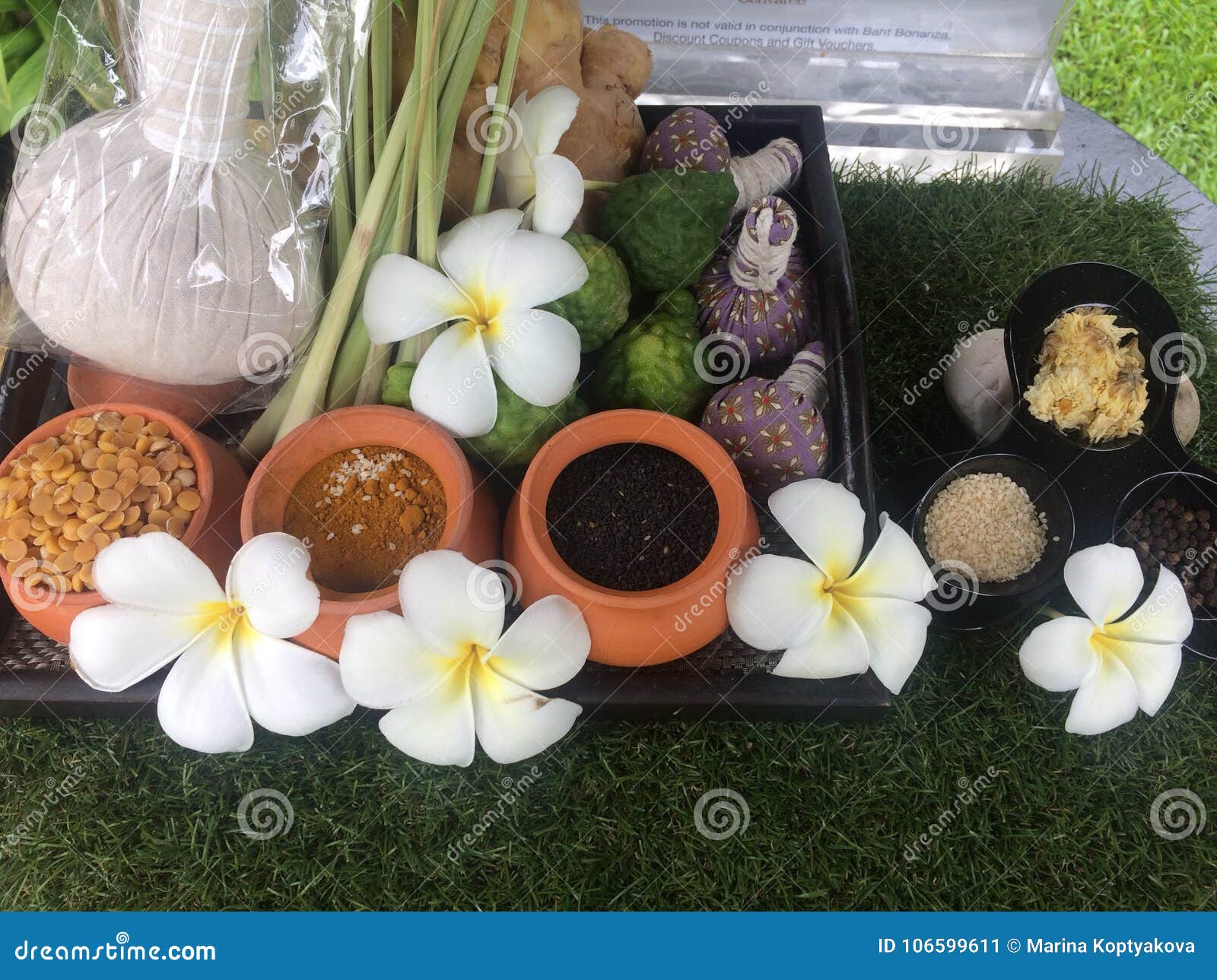 Thai Spa Procedures, Flowers, Pots, Incense. Preparing for a Thai ...
