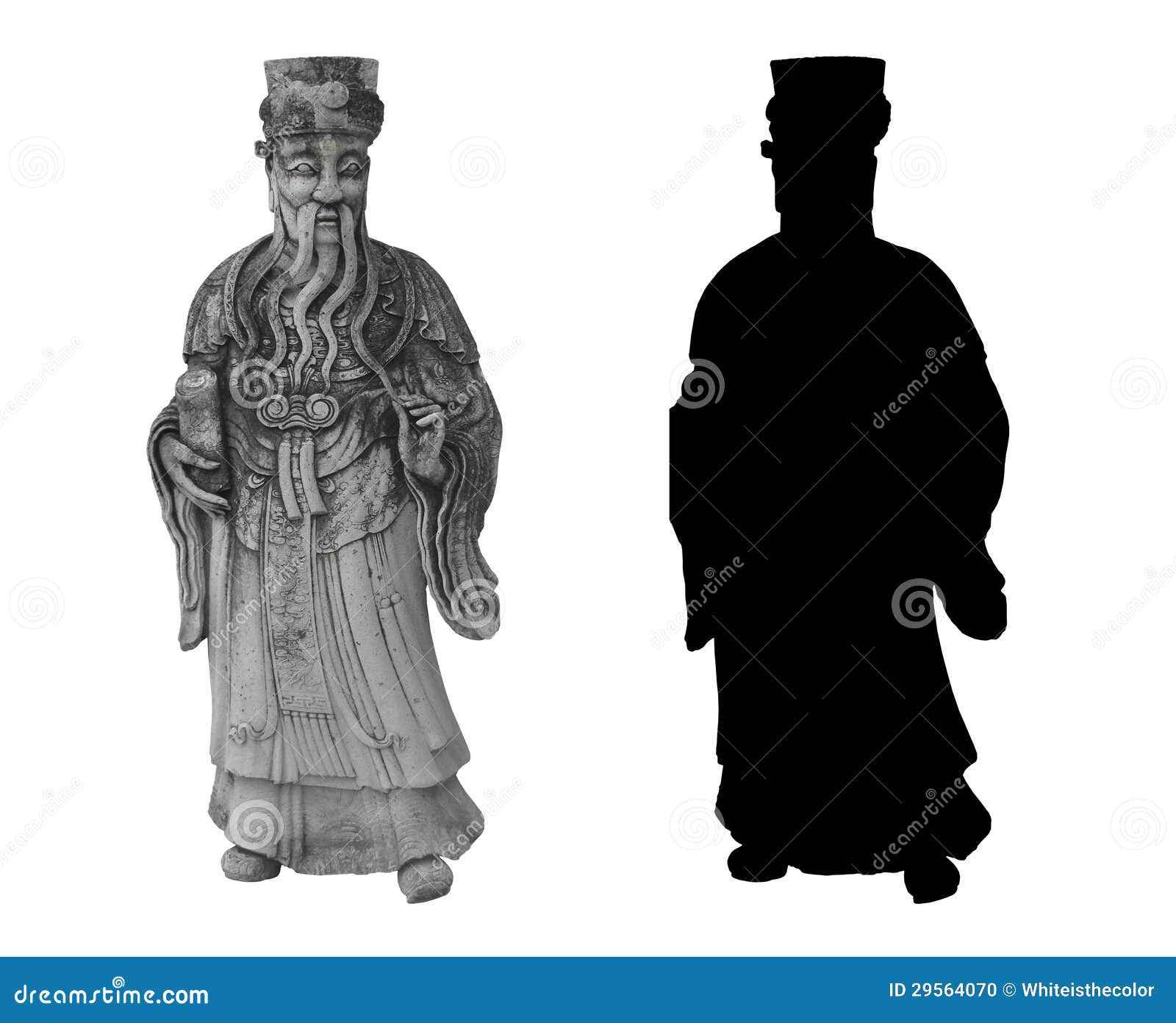 Thai Statue of an Old Noble Man Stock Photo - Image of statue, thai ...