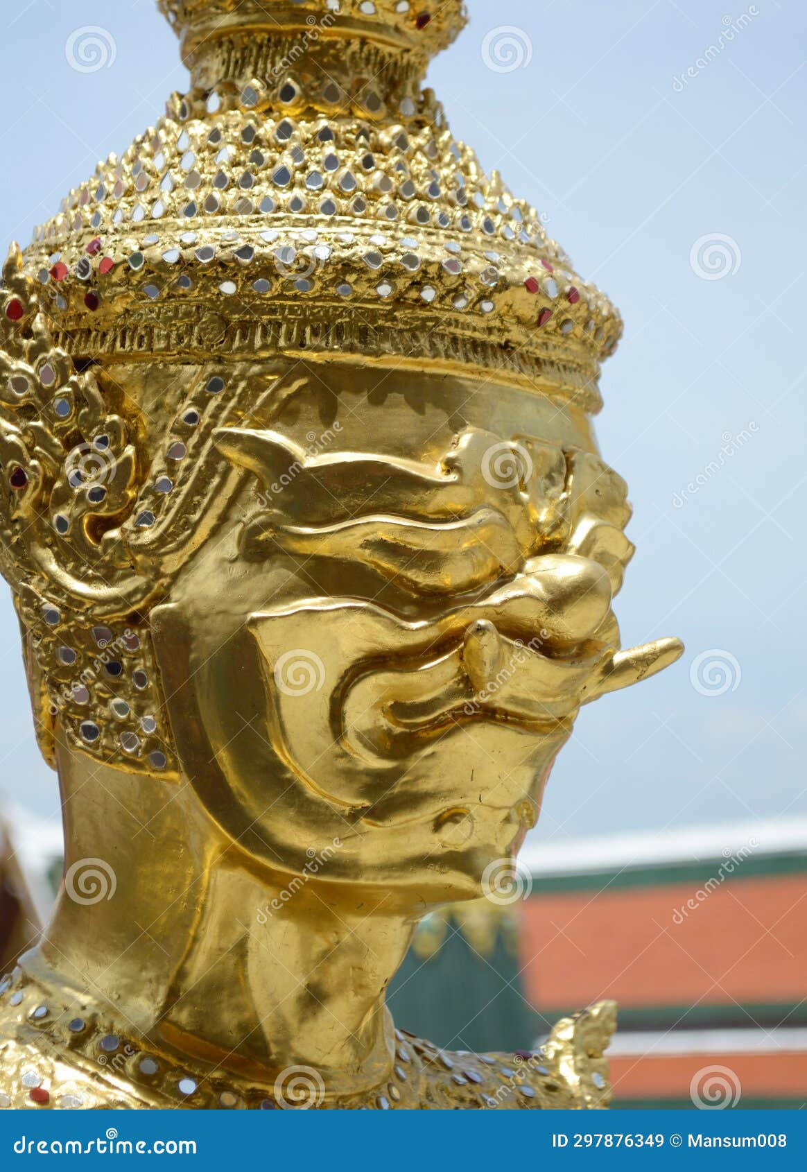Thai statue in the temple stock image. Image of beautiful - 297876349