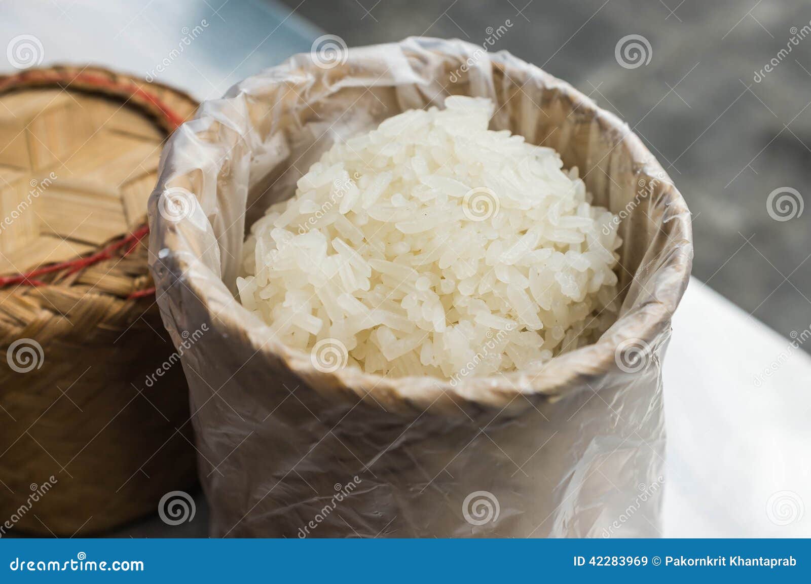 Thai Sticky Rice Container Bamboo Craft Royalty-Free Stock Image ...