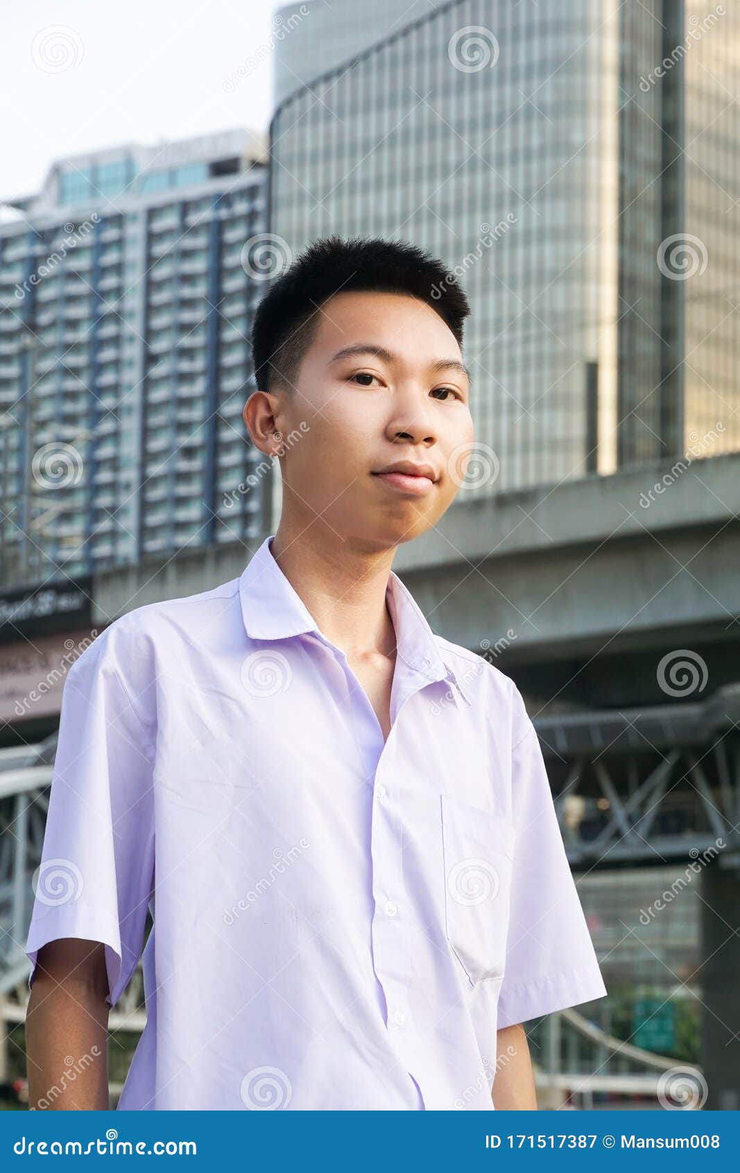 Thai student in uniform stock image. Image of person - 171517387