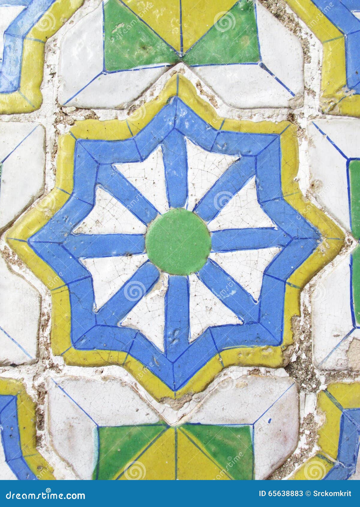 Thai Style Ancient Ceramic Tile in Royal Palace, Bangkok, Thailand ...