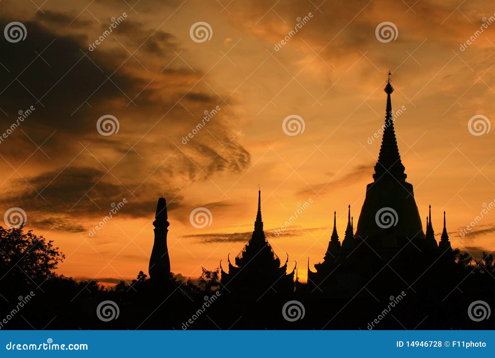 Thai Style Architecture Sunset Stock Photo - Image of sunset, beautiful ...
